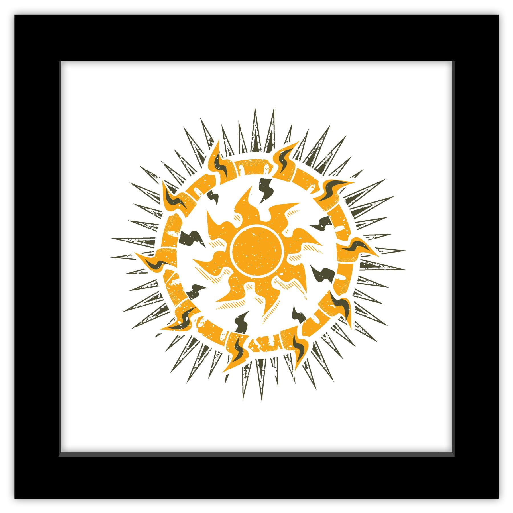 Gallery Pops Magic The Gathering - White Mana Icon Wall Art, Black ...