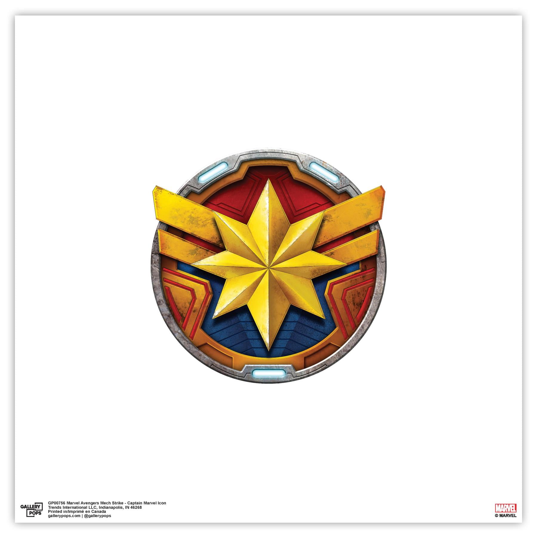 Gallery Pops Marvel Avengers Mech Strike - Captain Marvel Icon Wall Art ...