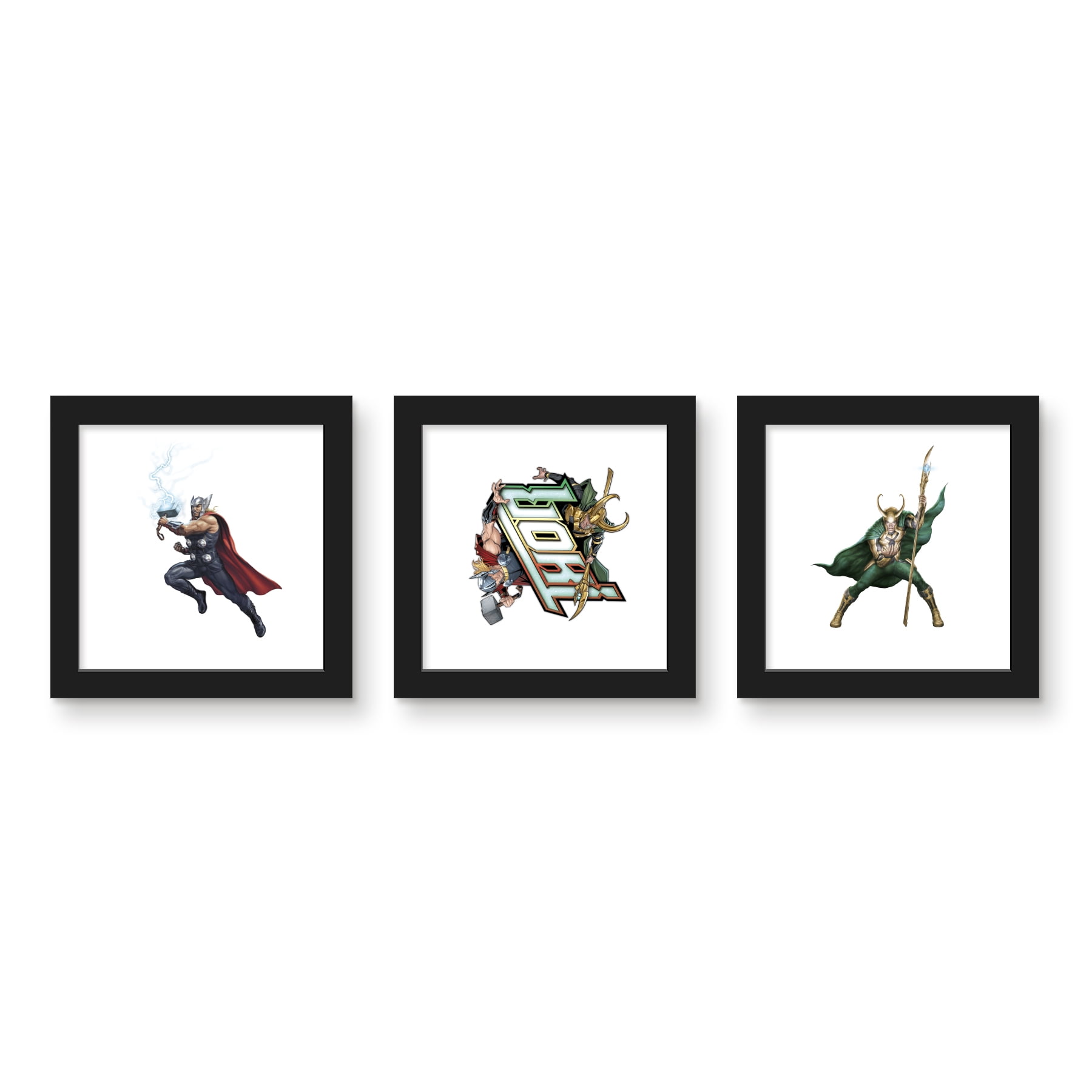 Gallery Pops Marvel Avengers - Thor and Loki Wall Art Bundle (3-Pack ...
