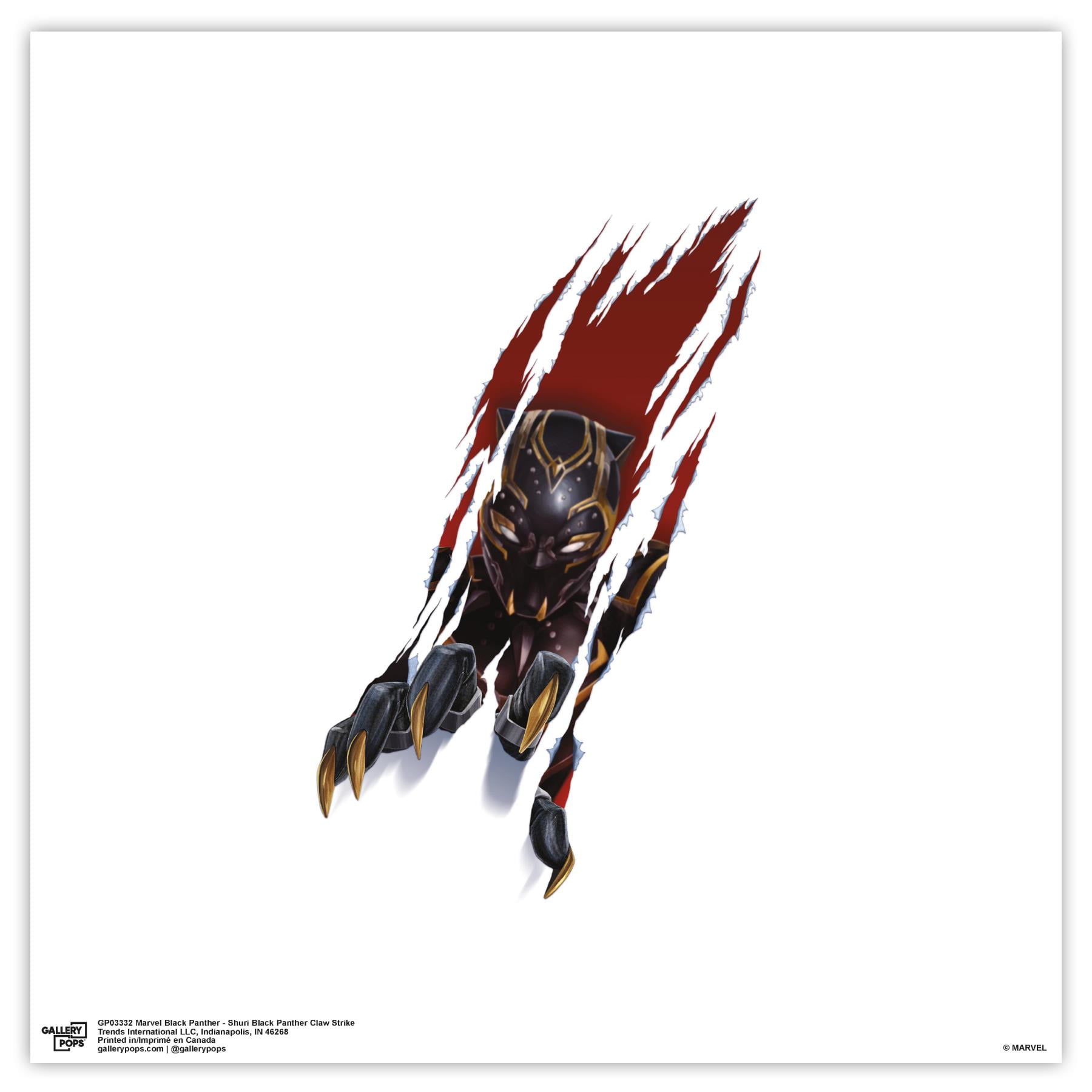 Gallery Pops Marvel Black Panther - Shuri Black Panther Claw Strike Wall Art, Unframed Version ...