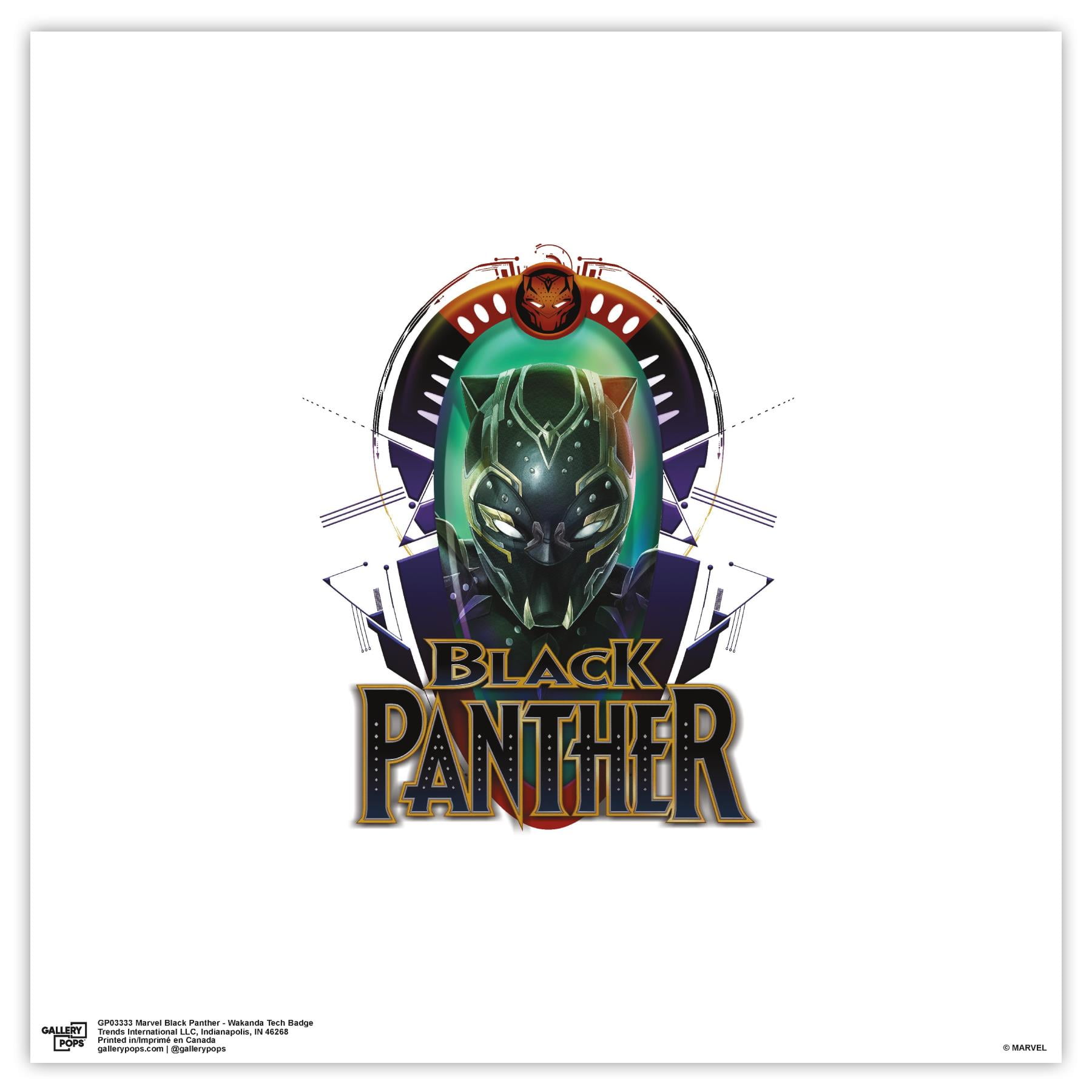 Gallery Pops Marvel Black Panther - Wakanda Tech Badge Wall Art ...