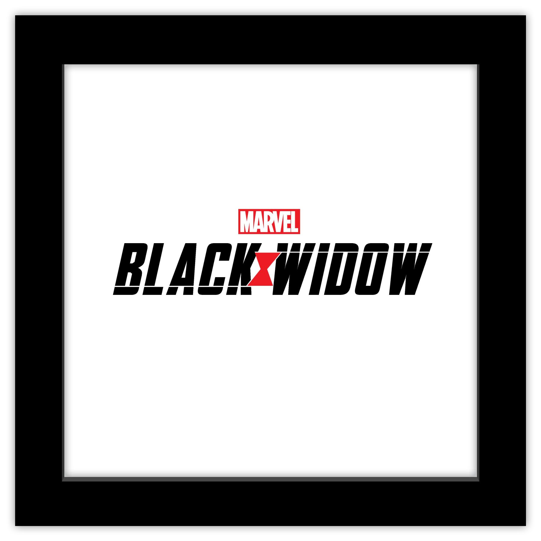Gallery Pops Marvel Black Widow - Logo Wall Art, Black Framed Version ...