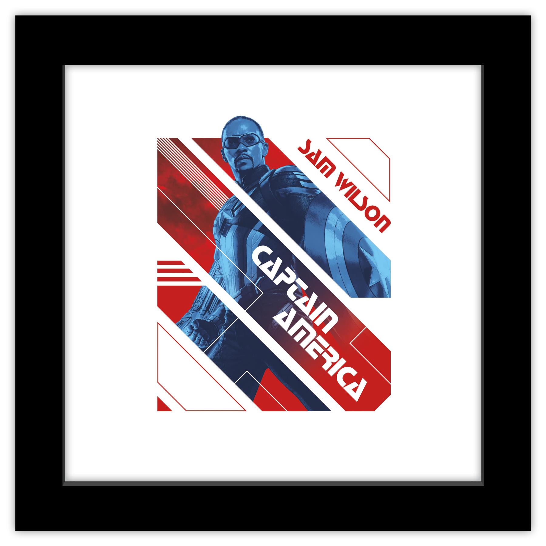 Gallery Pops Marvel Captain America: Brave New World - Sam Wilson Tech Badge Wall Art, Black ...