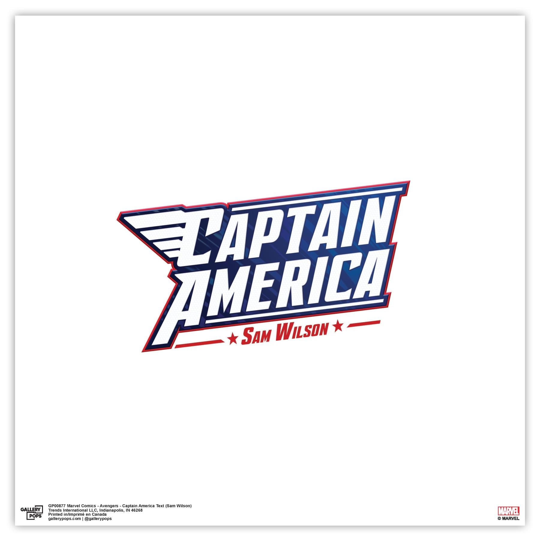 Gallery Pops Marvel Comics Avengers - Captain America Text (Sam Wilson ...