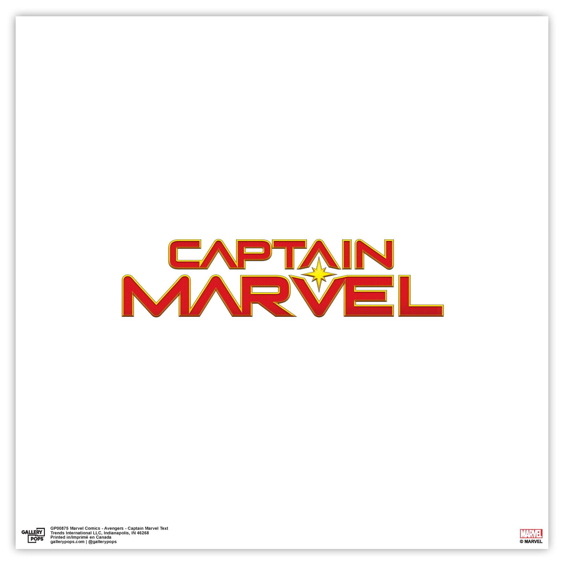 Gallery Pops Marvel Comics Avengers - Captain Marvel Text Wall Art ...