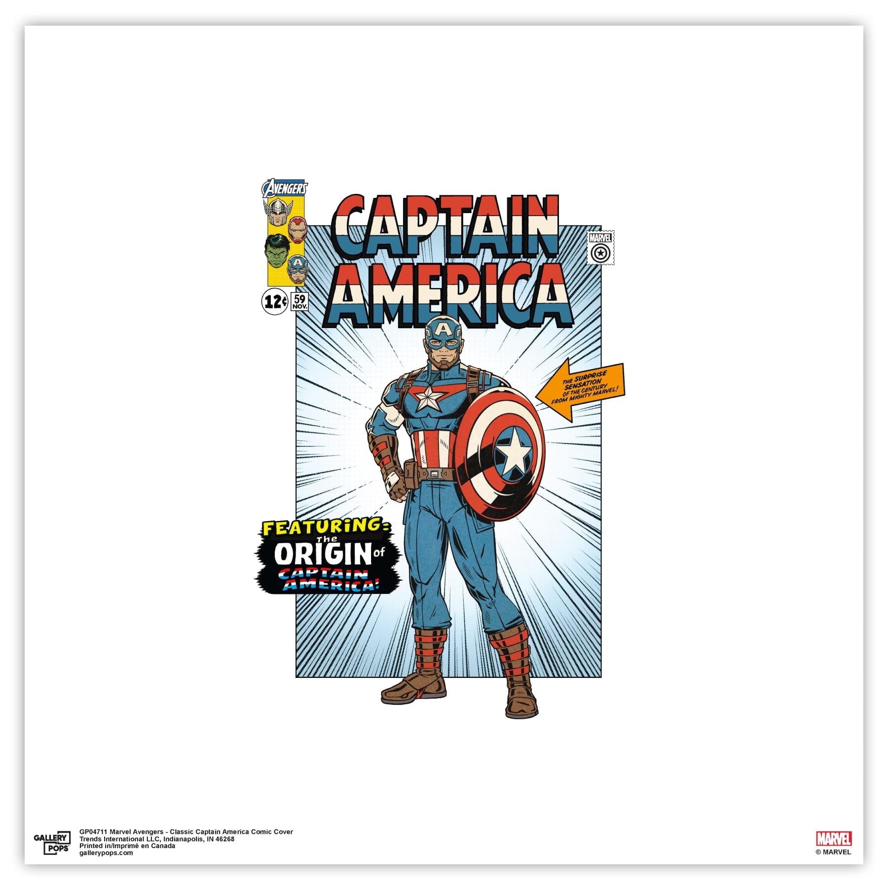 Gallery Pops Marvel Comics Avengers - Classic Captain America Comic ...