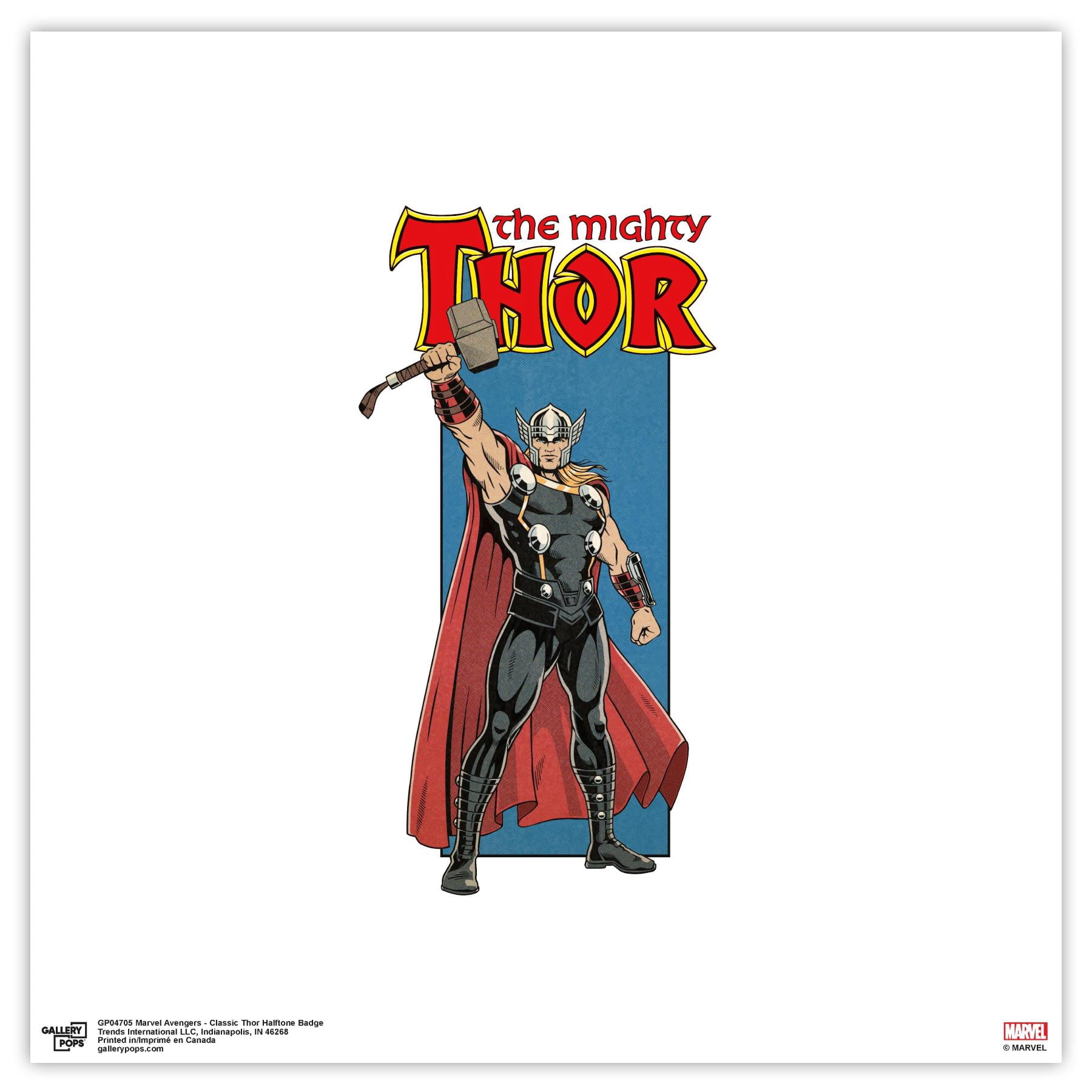 Gallery Pops Marvel Comics Avengers - Classic Thor Halftone Badge Wall ...