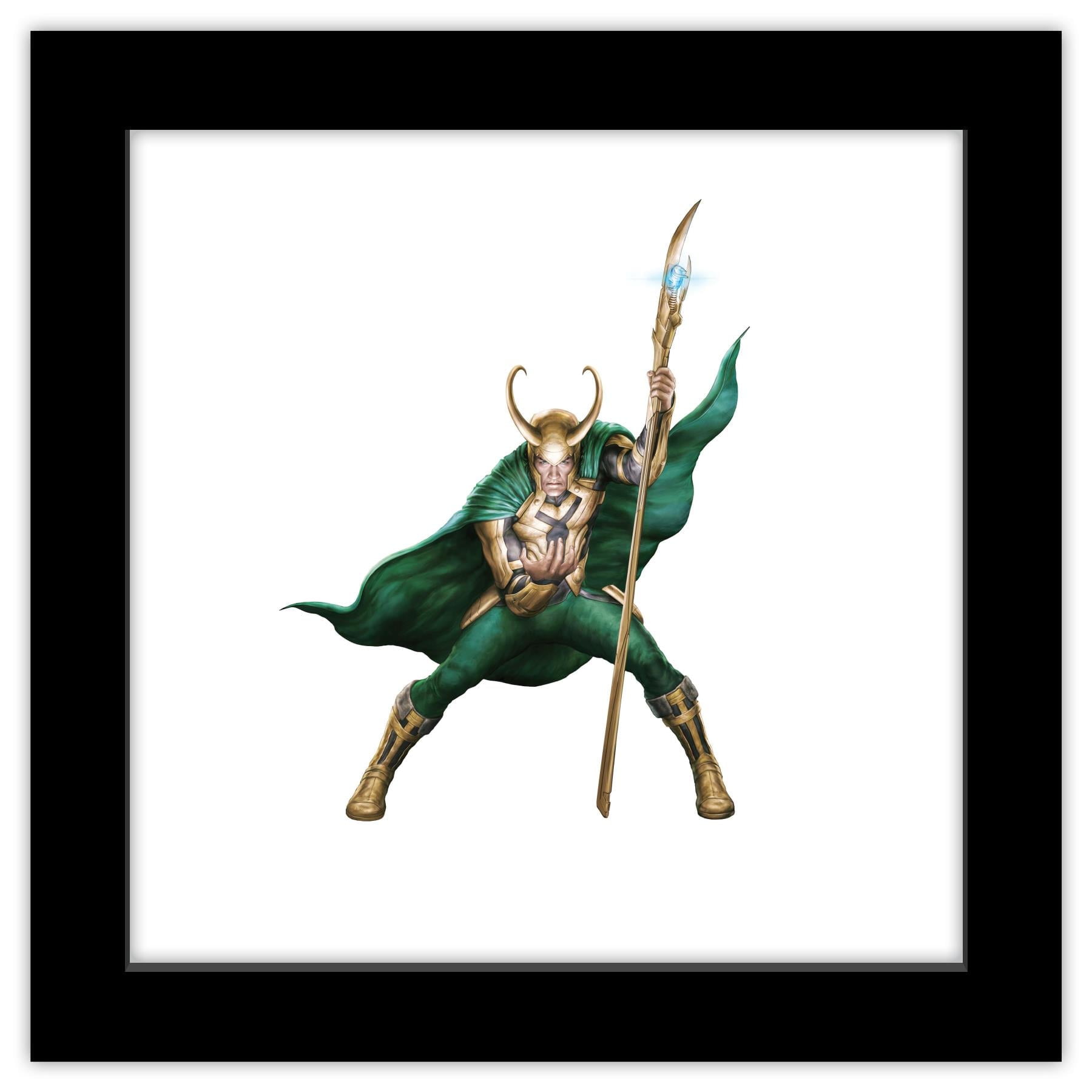 Gallery Pops Marvel Comics Avengers - Loki Wall Art, Black Framed ...