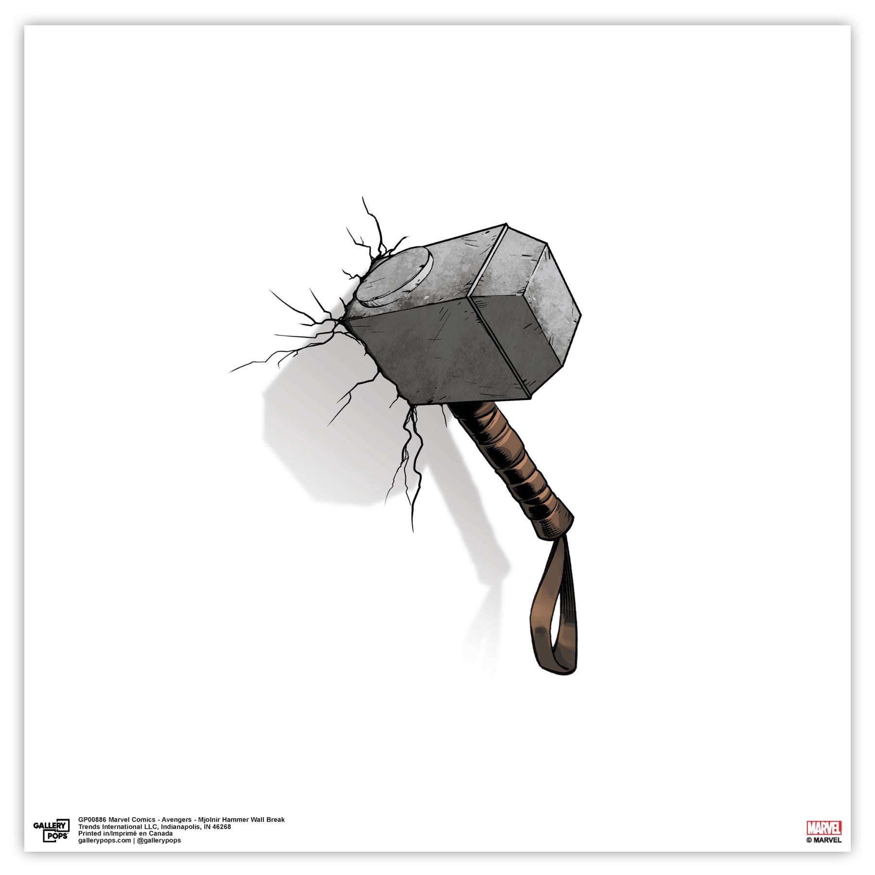 Gallery Pops Marvel Comics Avengers - Mjolnir Hammer Wall Break Wall ...