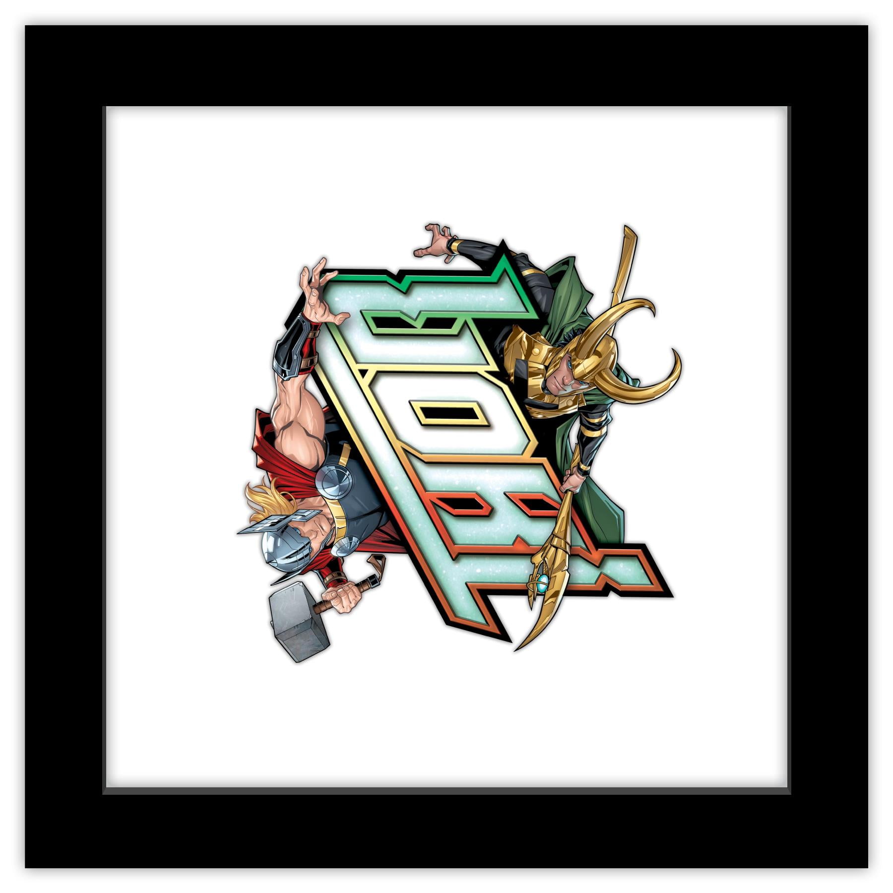 Gallery Pops Marvel Comics Avengers - Thor and Loki Text Art Wall Art ...