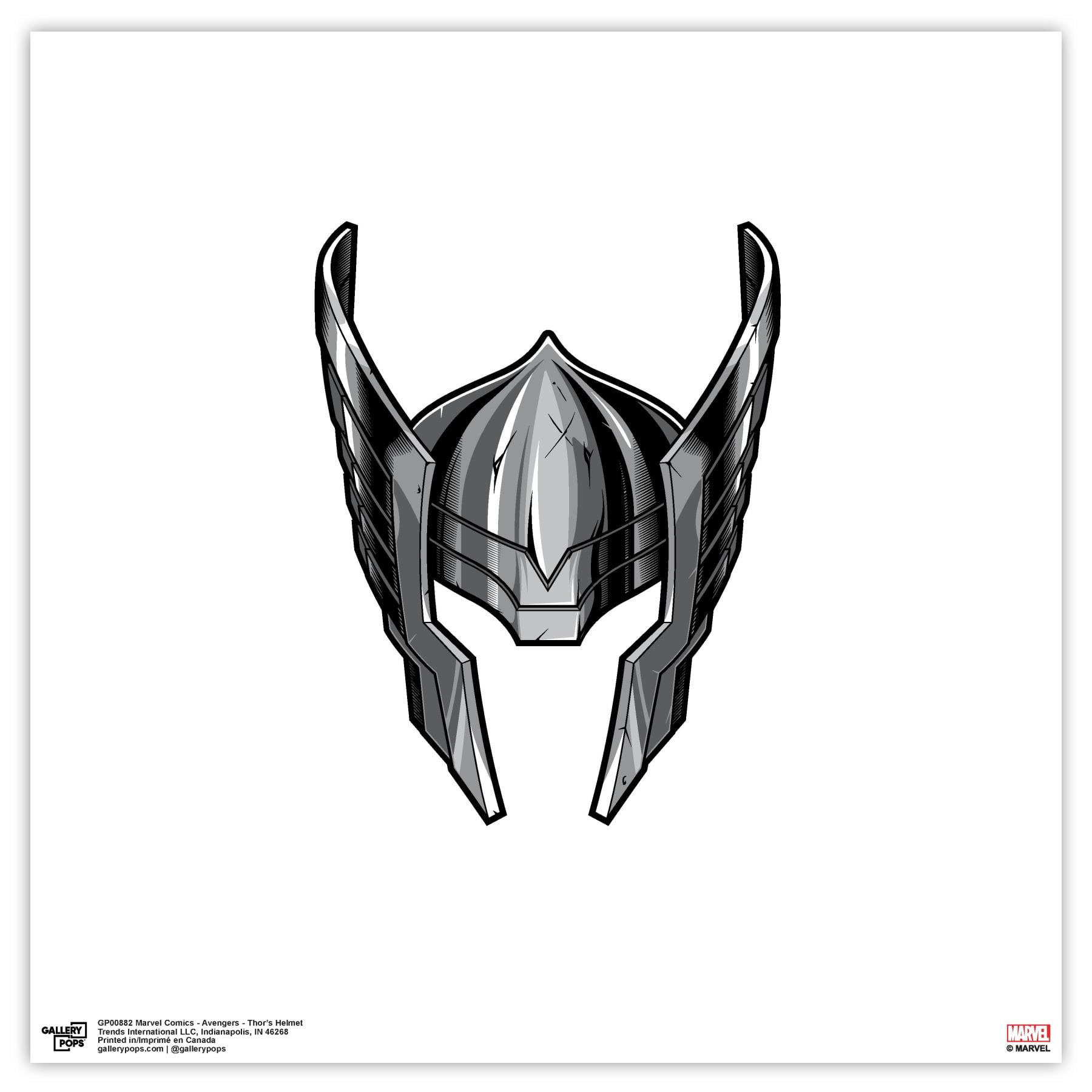 Gallery Pops Marvel Comics Avengers - Thor's Helmet Wall Art, Unframed ...