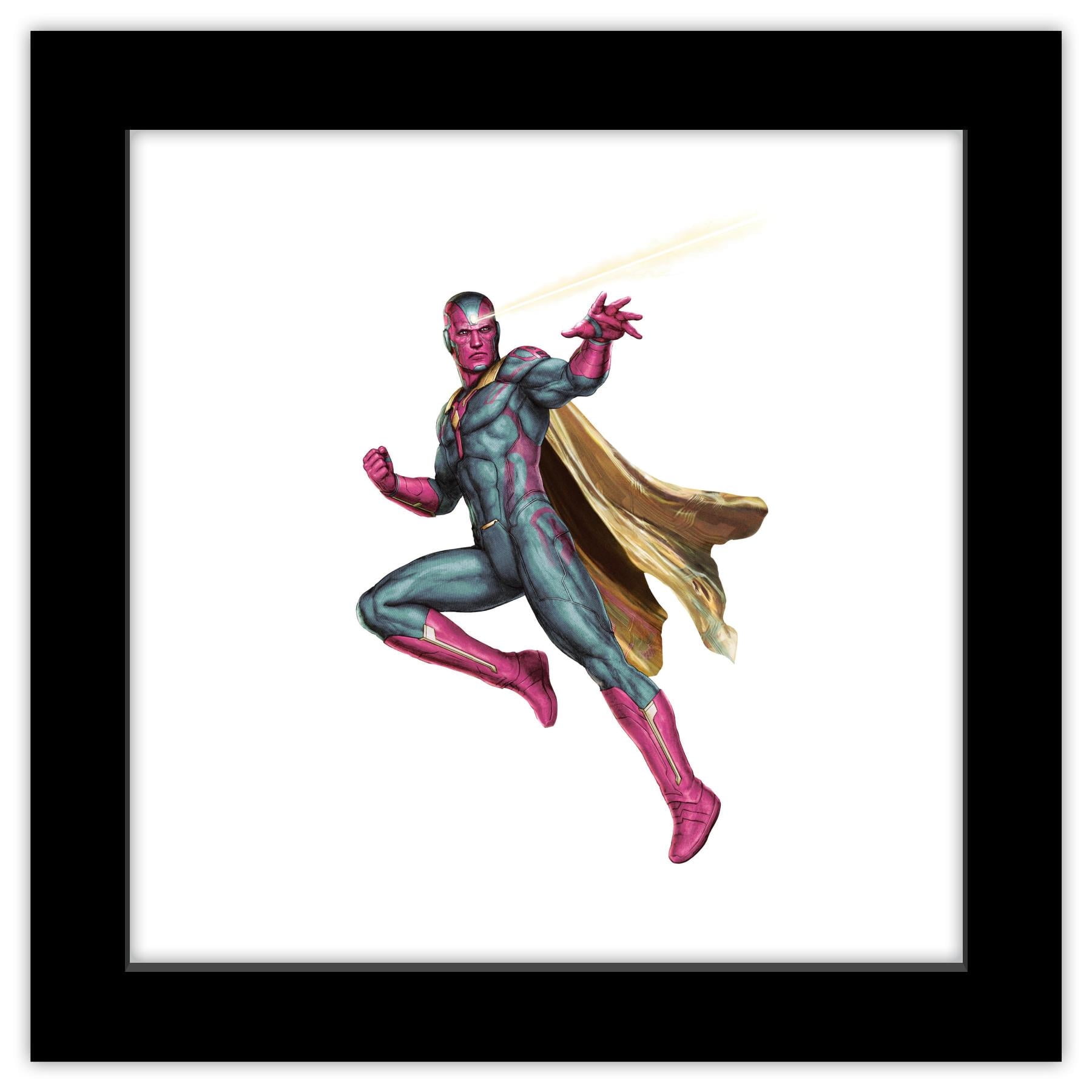 Gallery Pops Marvel Comics Avengers - Vision Wall Art, Black Framed ...