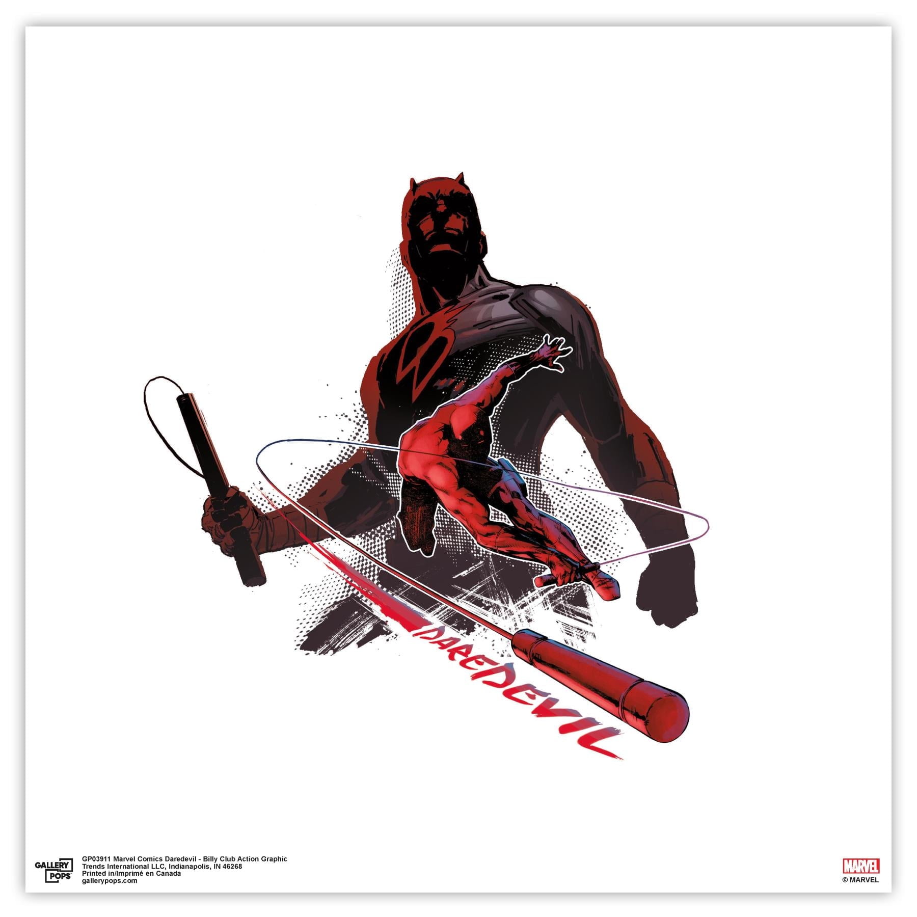 Gallery Pops Marvel Comics Daredevil - Billy Club Action Graphic Wall ...