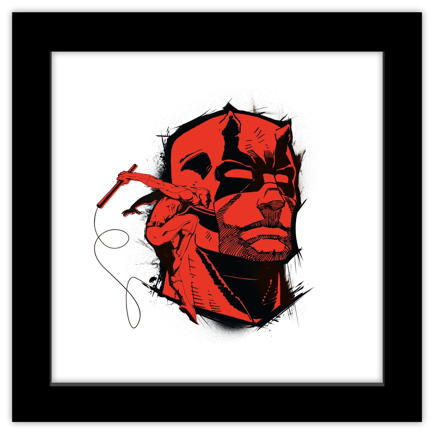Gallery Pops Marvel Comics Daredevil - Red Devil Badge Wall Art, Black ...