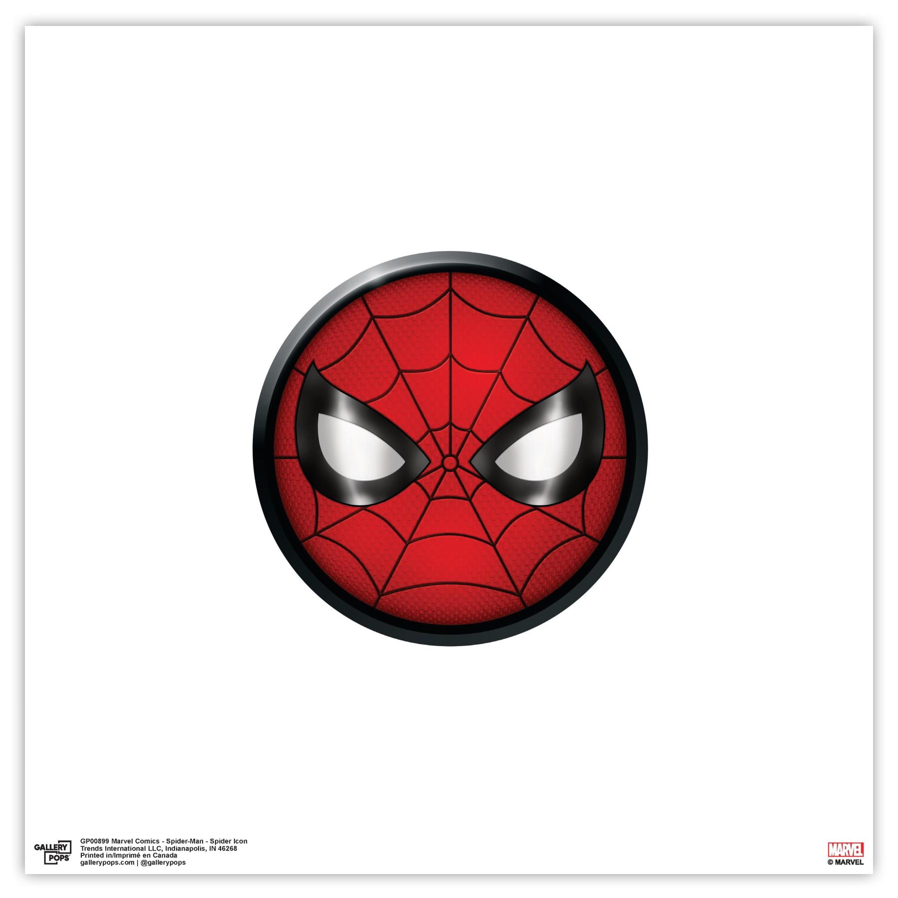 Gallery Pops Marvel Comics Spider-Man - Spider Icon Wall Art, Unframed ...