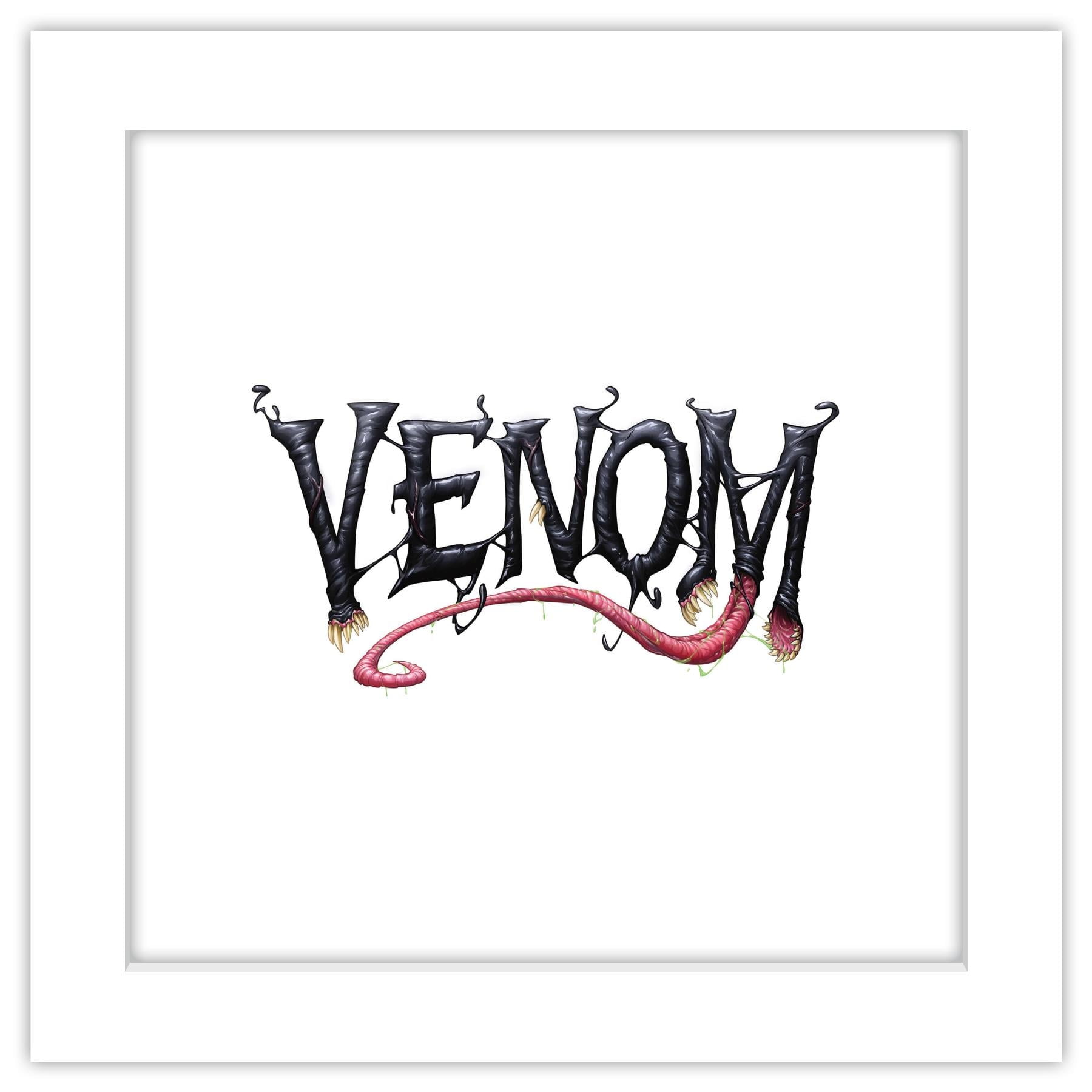 Gallery Pops Marvel Comics Spider-Man - Venom Text Wall Art, White ...