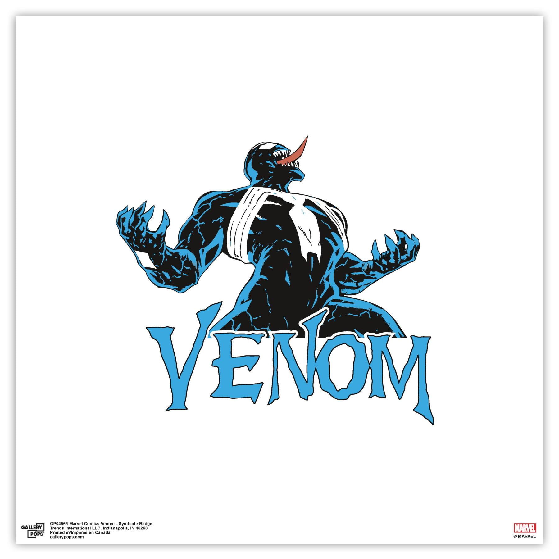 Gallery Pops Marvel Comics Venom - Symbiote Badge Wall Art, Unframed ...