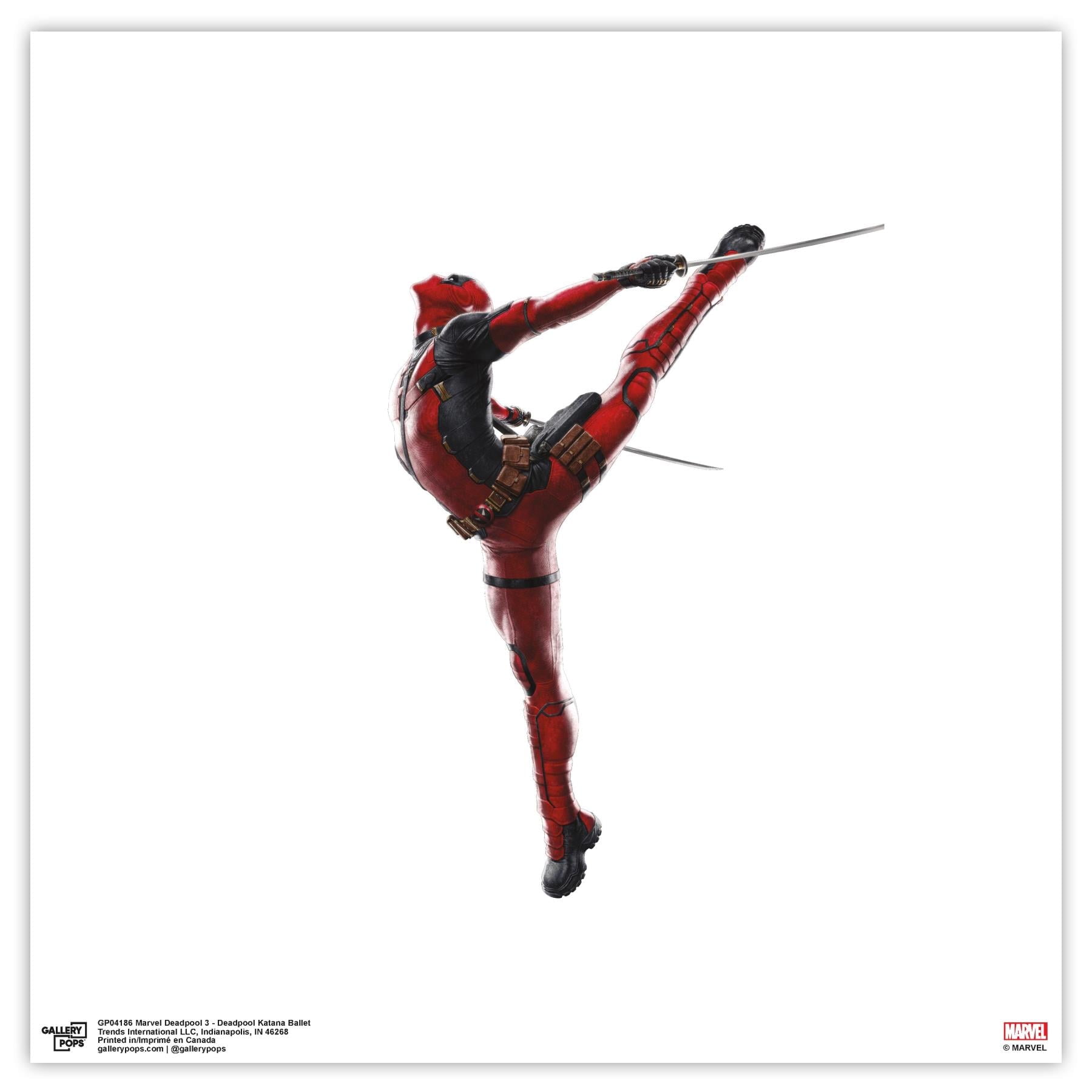 Gallery Pops Marvel Deadpool & Wolverine - Deadpool Katana Ballet Wall ...