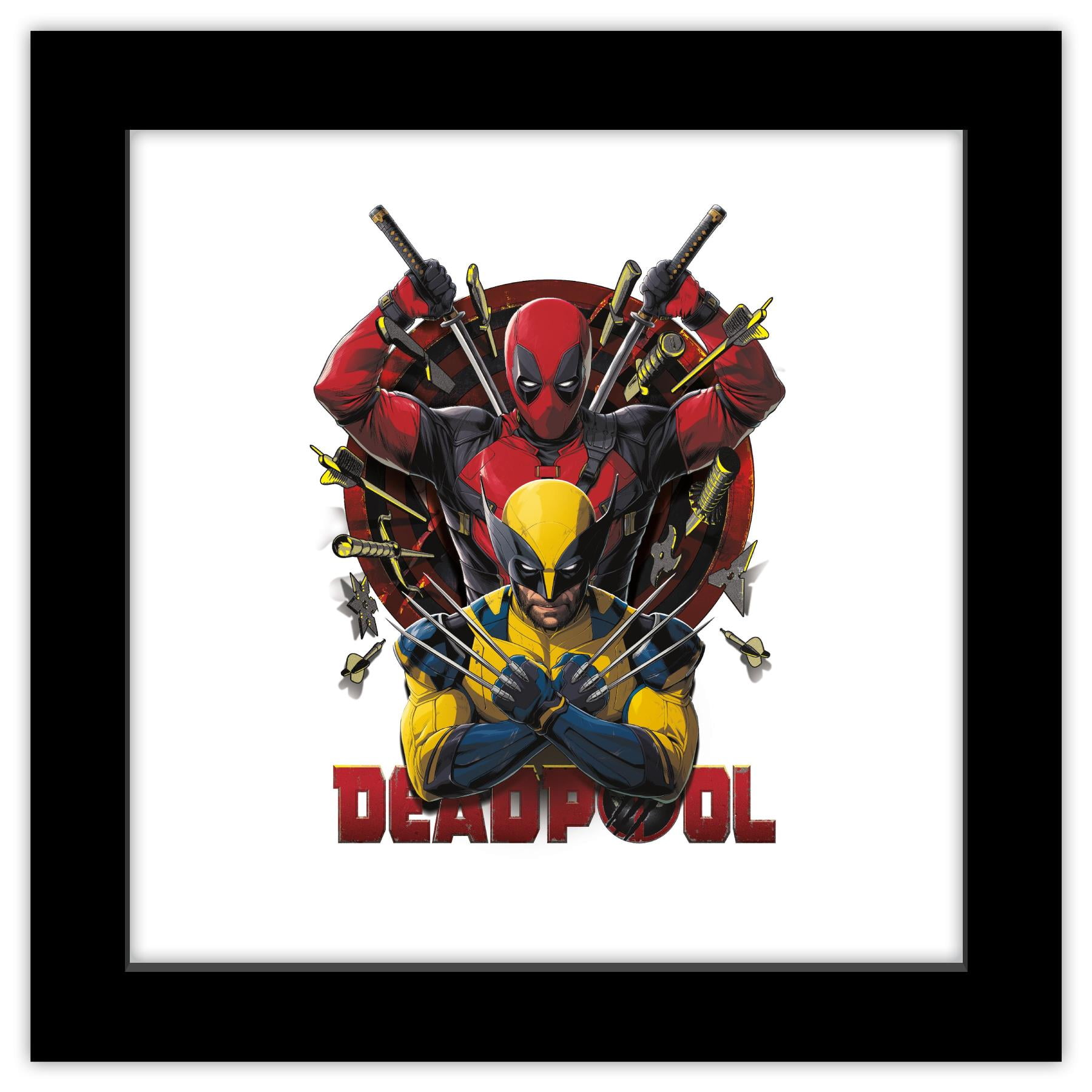 Gallery Pops Marvel Deadpool & Wolverine - Katana Claws and Arrows Wall ...