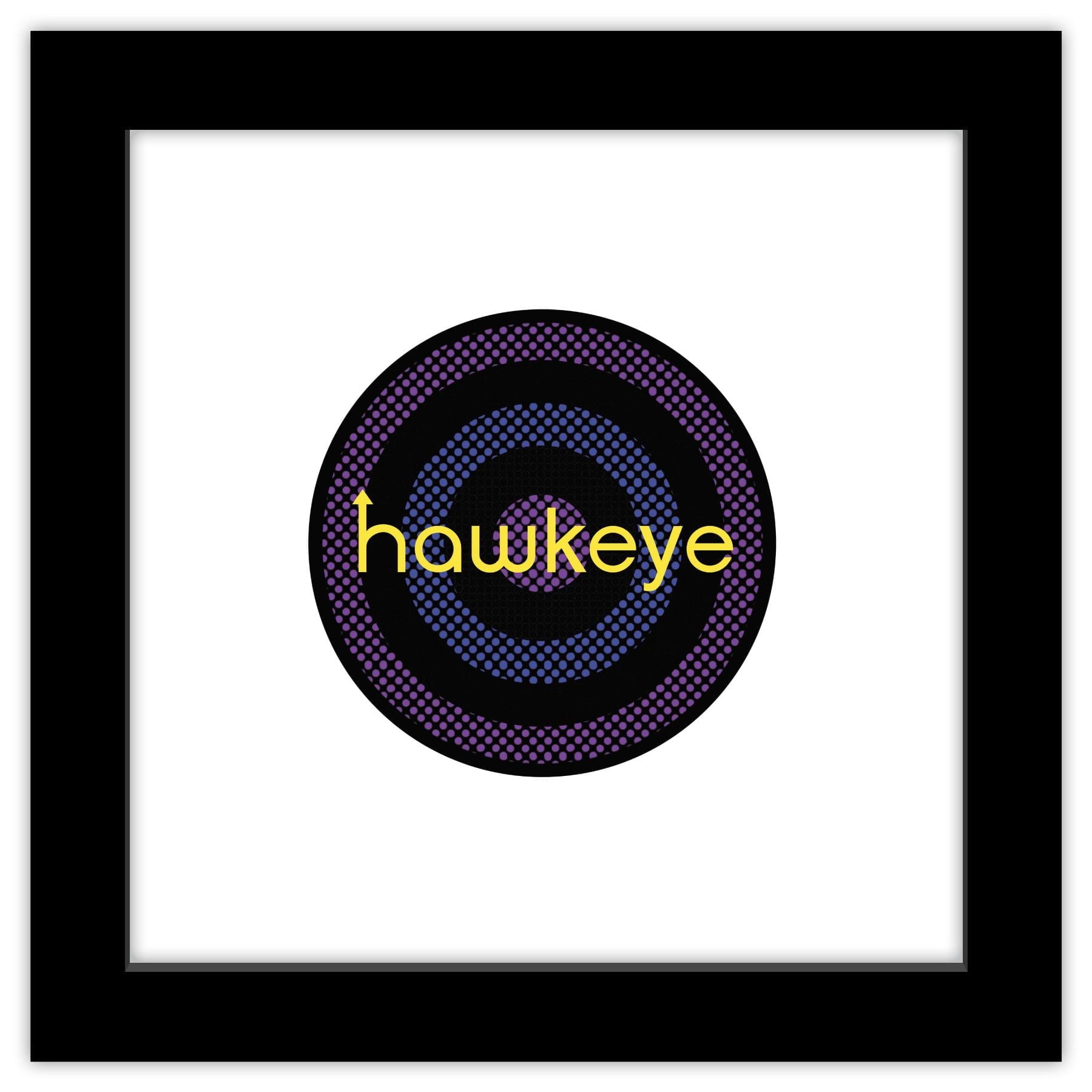 Gallery Pops Marvel Hawkeye - Bullseye Logo Wall Art, Black Framed ...