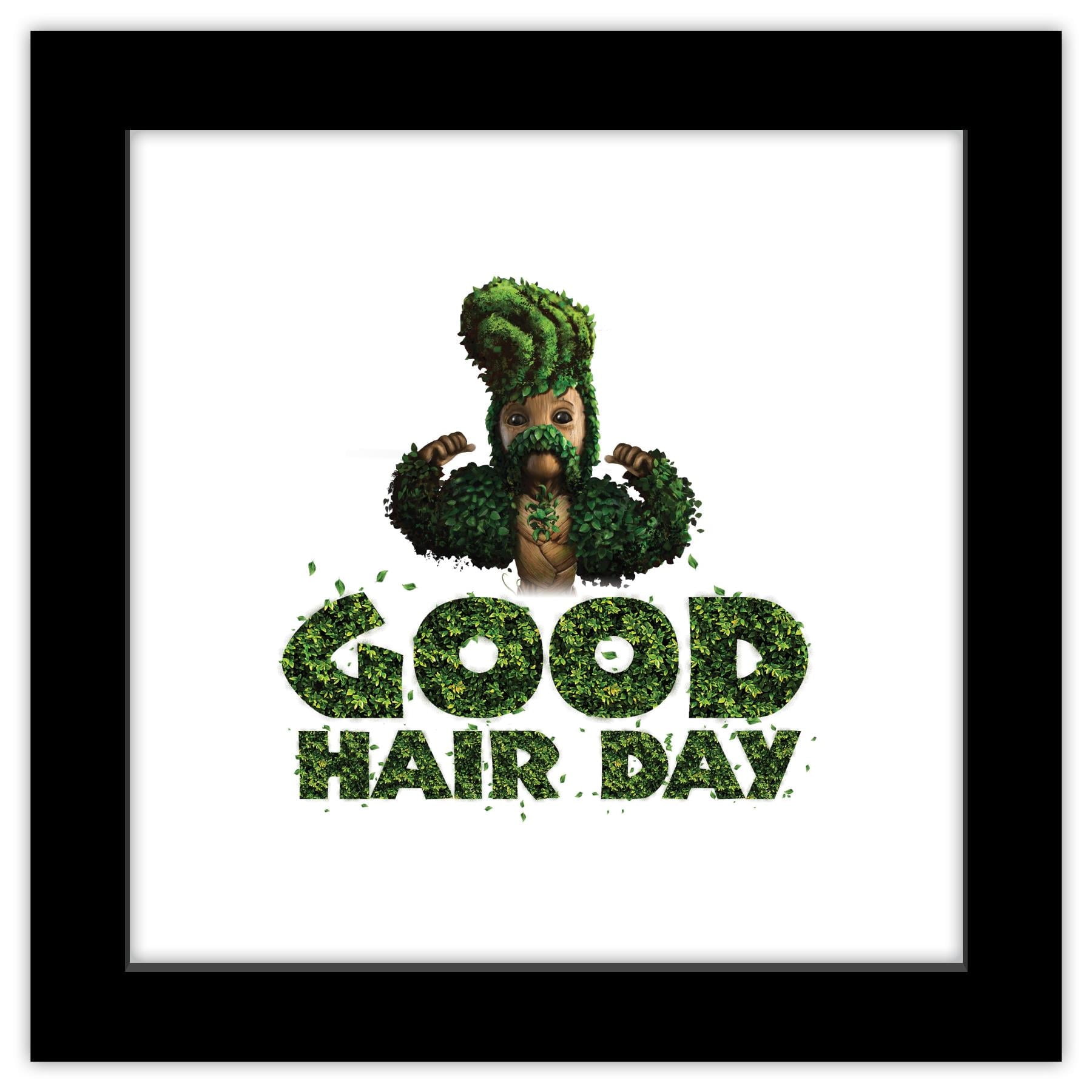 Gallery Pops Marvel I Am Groot - Good Hair Day Wall Art, Black Framed ...