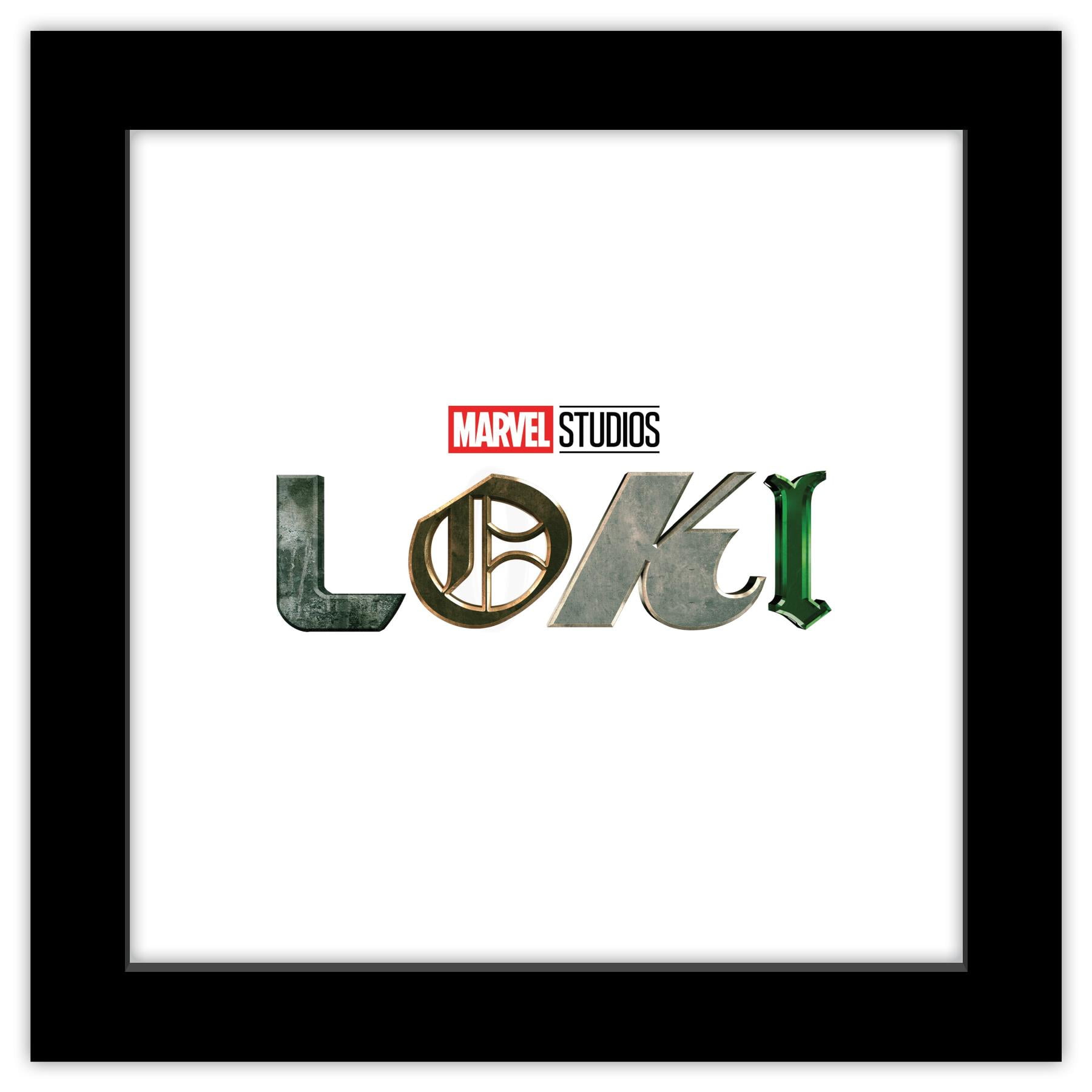 Gallery Pops Marvel Loki - Logo Wall Art, Black Framed Version, 12" x ...