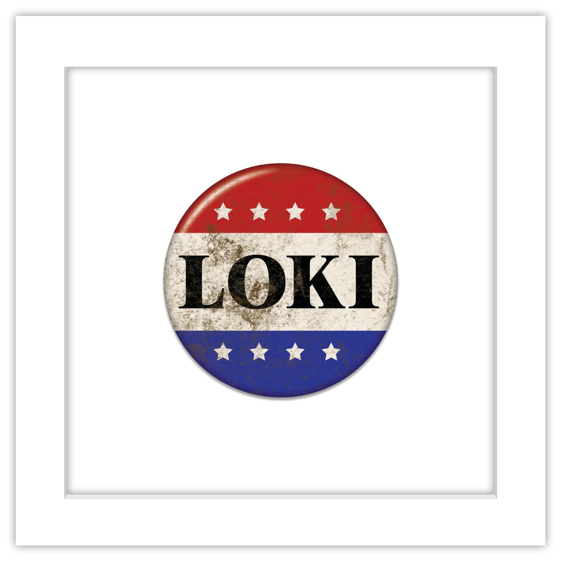 Gallery Pops Marvel Loki - Loki For President Button Wall Art, White ...