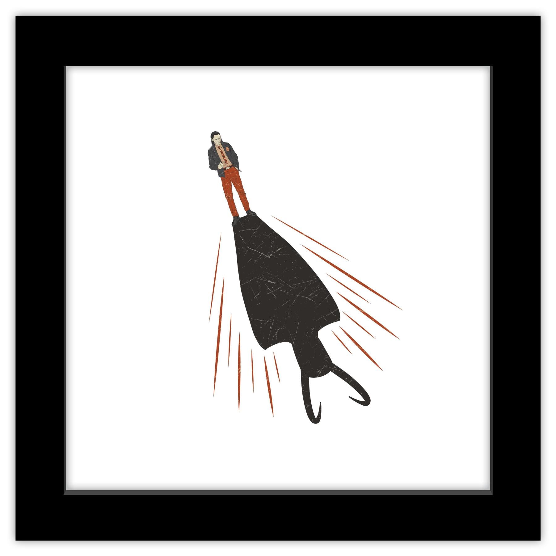 Gallery Pops Marvel Loki - Loki Shadow Wall Art, Black Framed Version ...