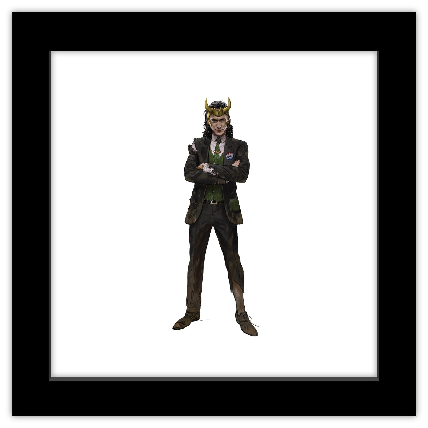 Gallery Pops Marvel Loki - Loki Wall Art, Black Framed Version, 12" x ...