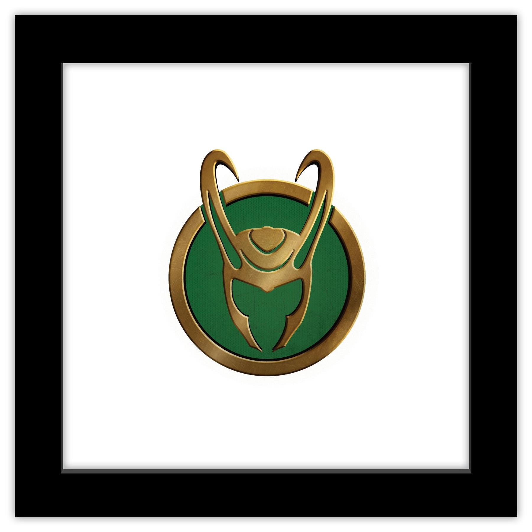 Gallery Pops Marvel Loki - Loki's Emblem Wall Art, Black Framed Version ...