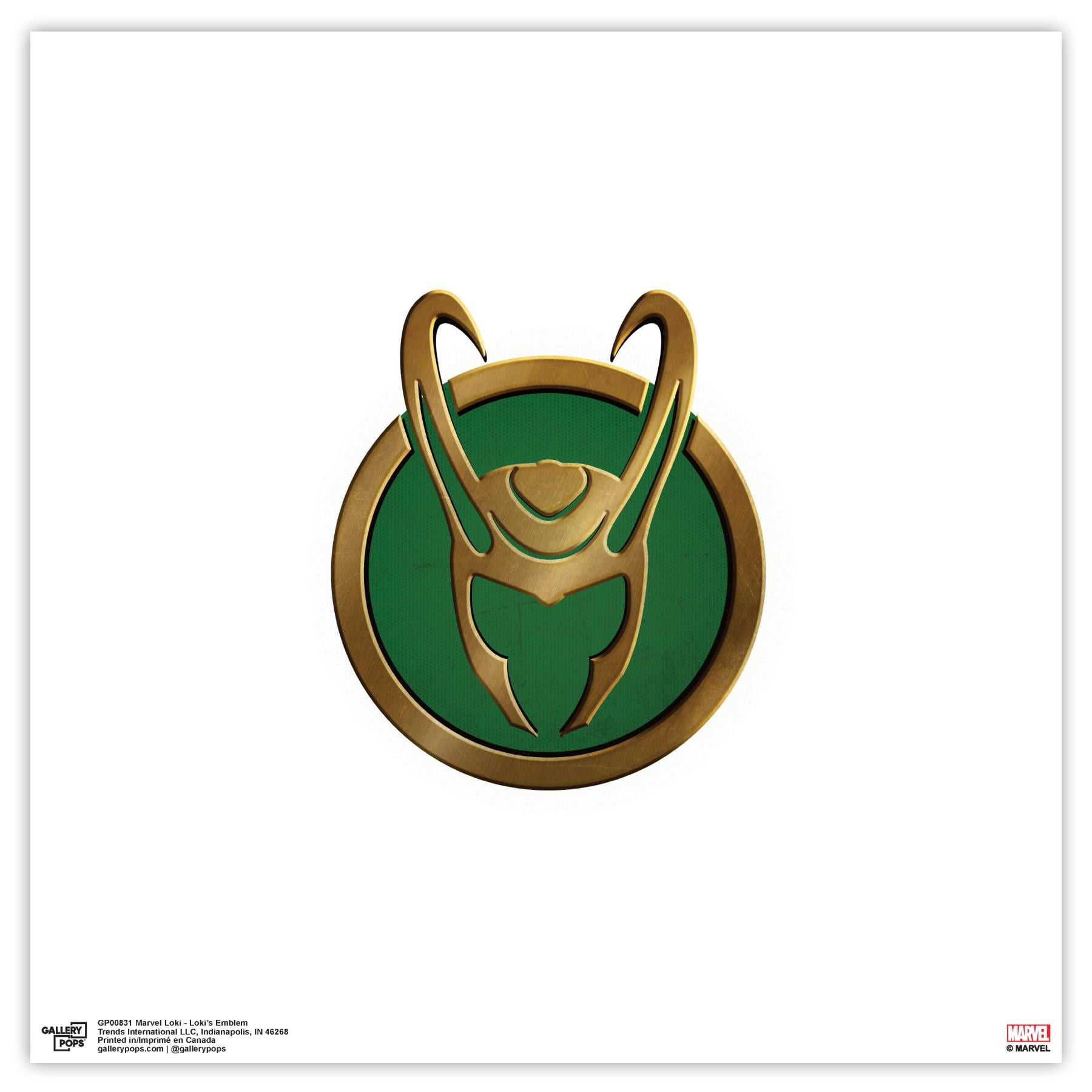 Gallery Pops Marvel Loki - Loki's Emblem Wall Art, Unframed Version, 12 ...