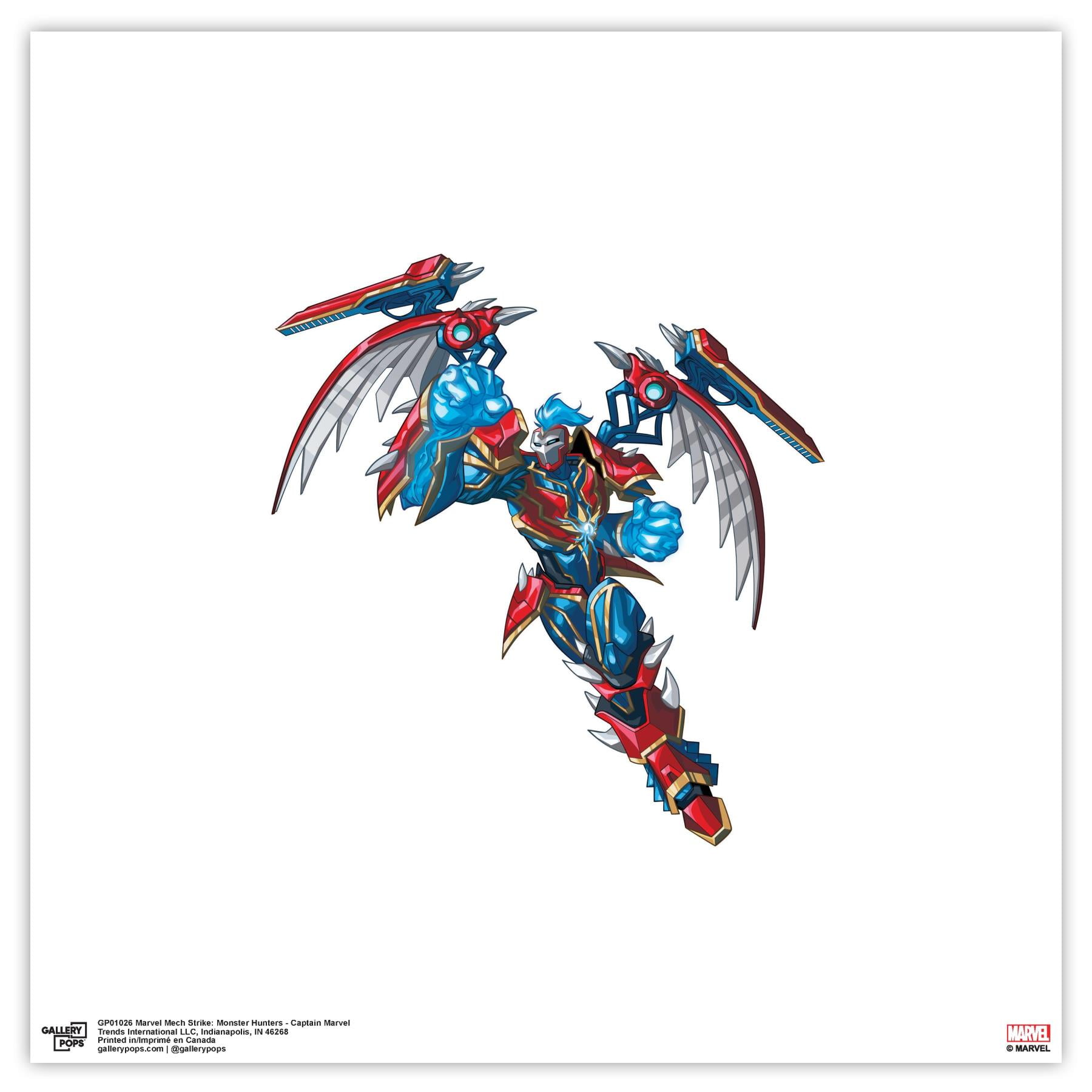 Gallery Pops Marvel Mech Strike: Monster Hunters - Captain Marvel Wall ...