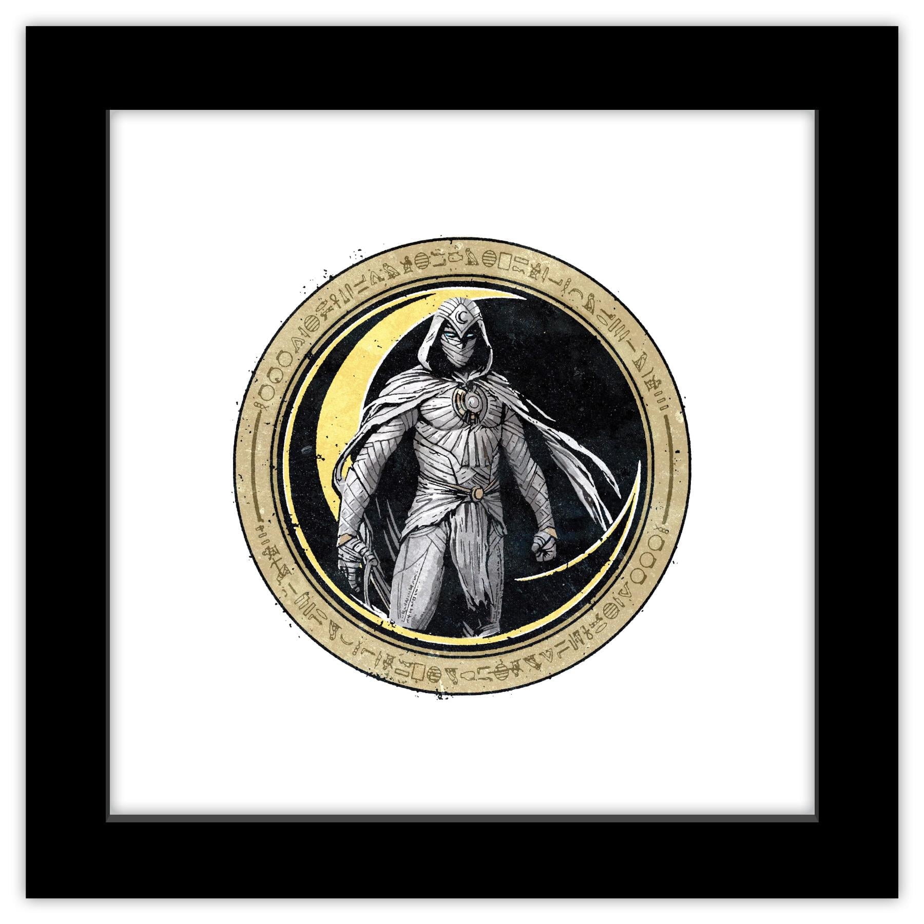 Gallery Pops Marvel Moon Knight - Crescent Icon Wall Art, Black Framed ...
