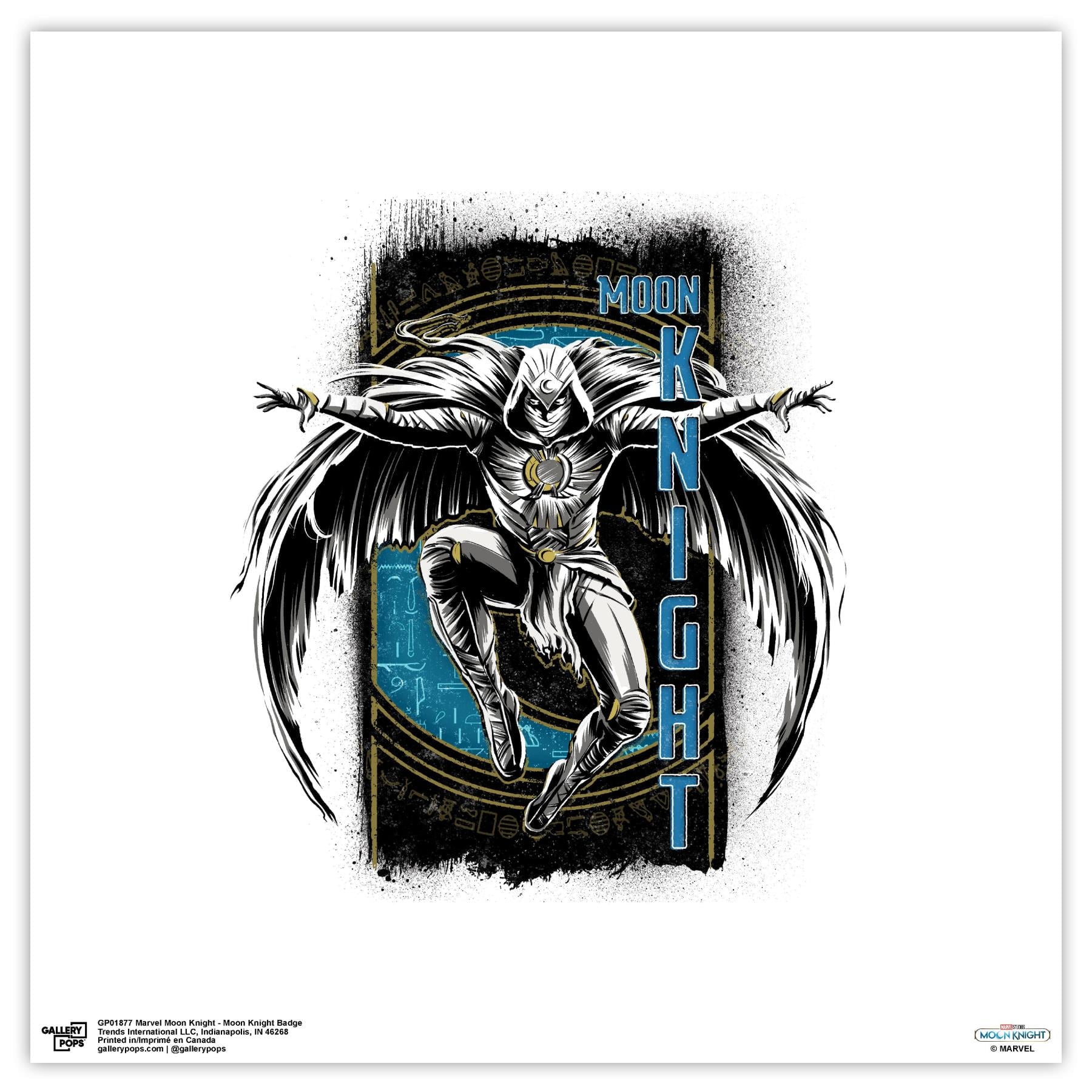 Gallery Pops Marvel Moon Knight - Moon Knight Badge Wall Art, Unframed ...
