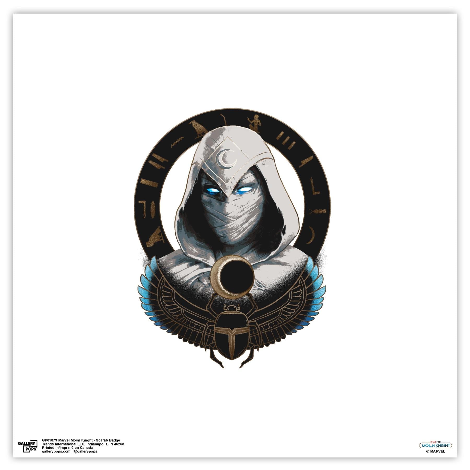 Gallery Pops Marvel Moon Knight - Scarab Badge Wall Art, Unframed ...