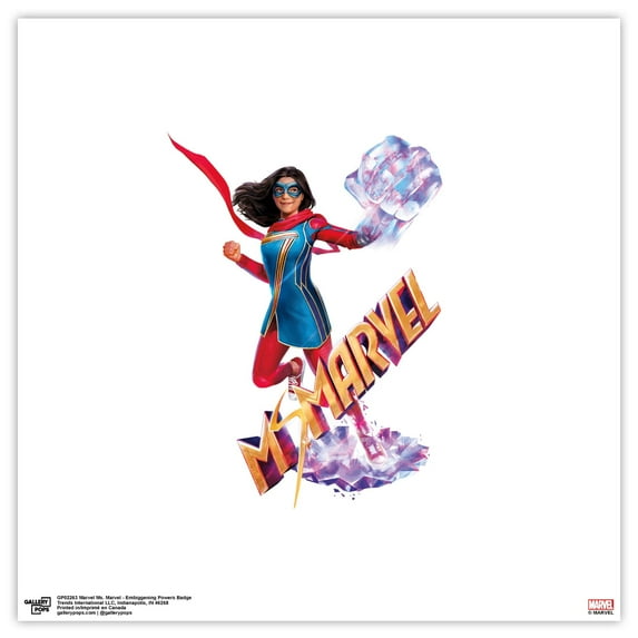 Gallery Pops Marvel Ms. Marvel - Embiggening Powers Badge Wall Art ...