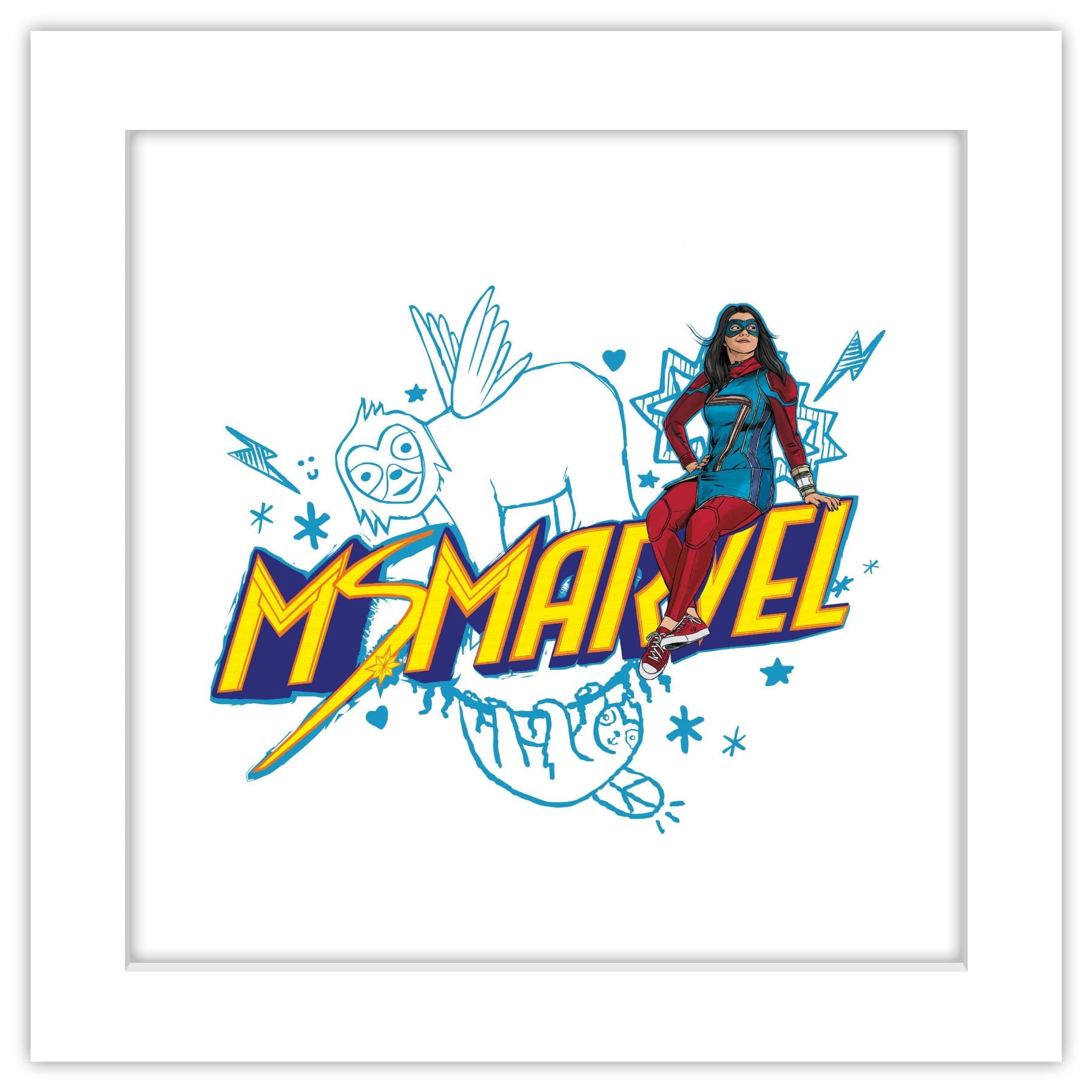 Gallery Pops Marvel Ms. Marvel - Kamala Khan Sketch Badge Wall Art ...