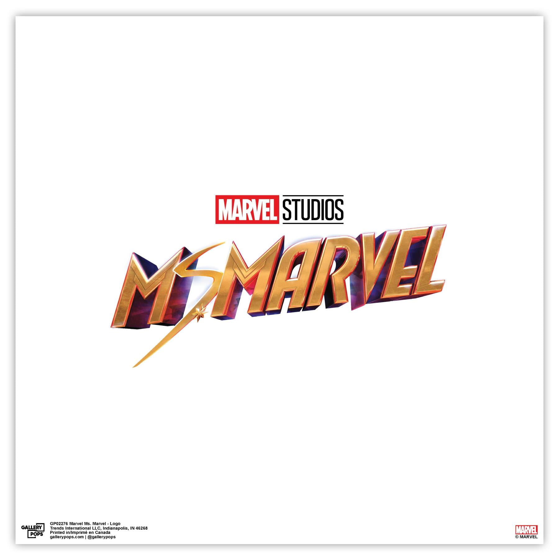 Gallery Pops Marvel Ms. Marvel - Logo Wall Art, Unframed Version, 12" x ...