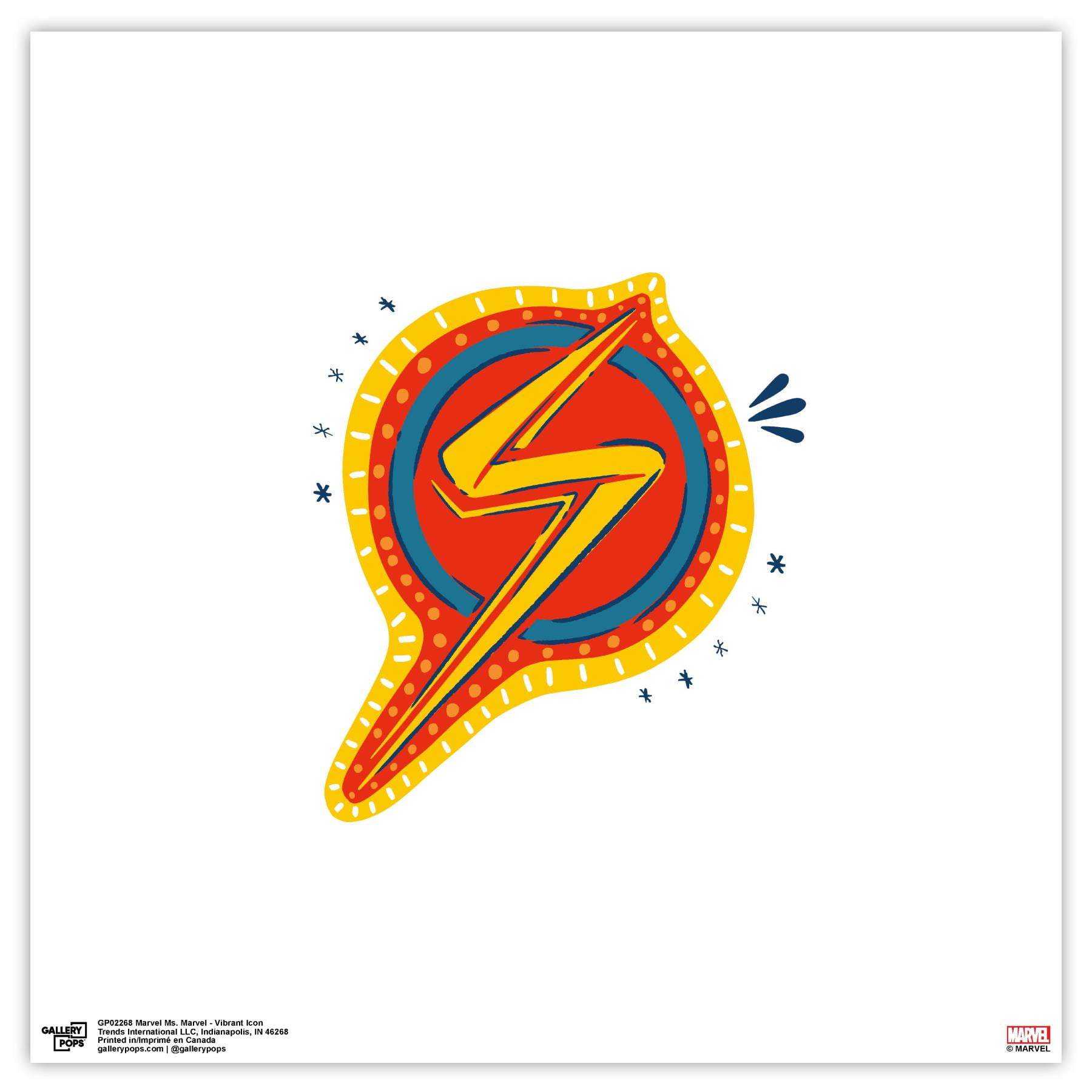 Gallery Pops Marvel Ms. Marvel - Vibrant Icon Wall Art, Unframed ...