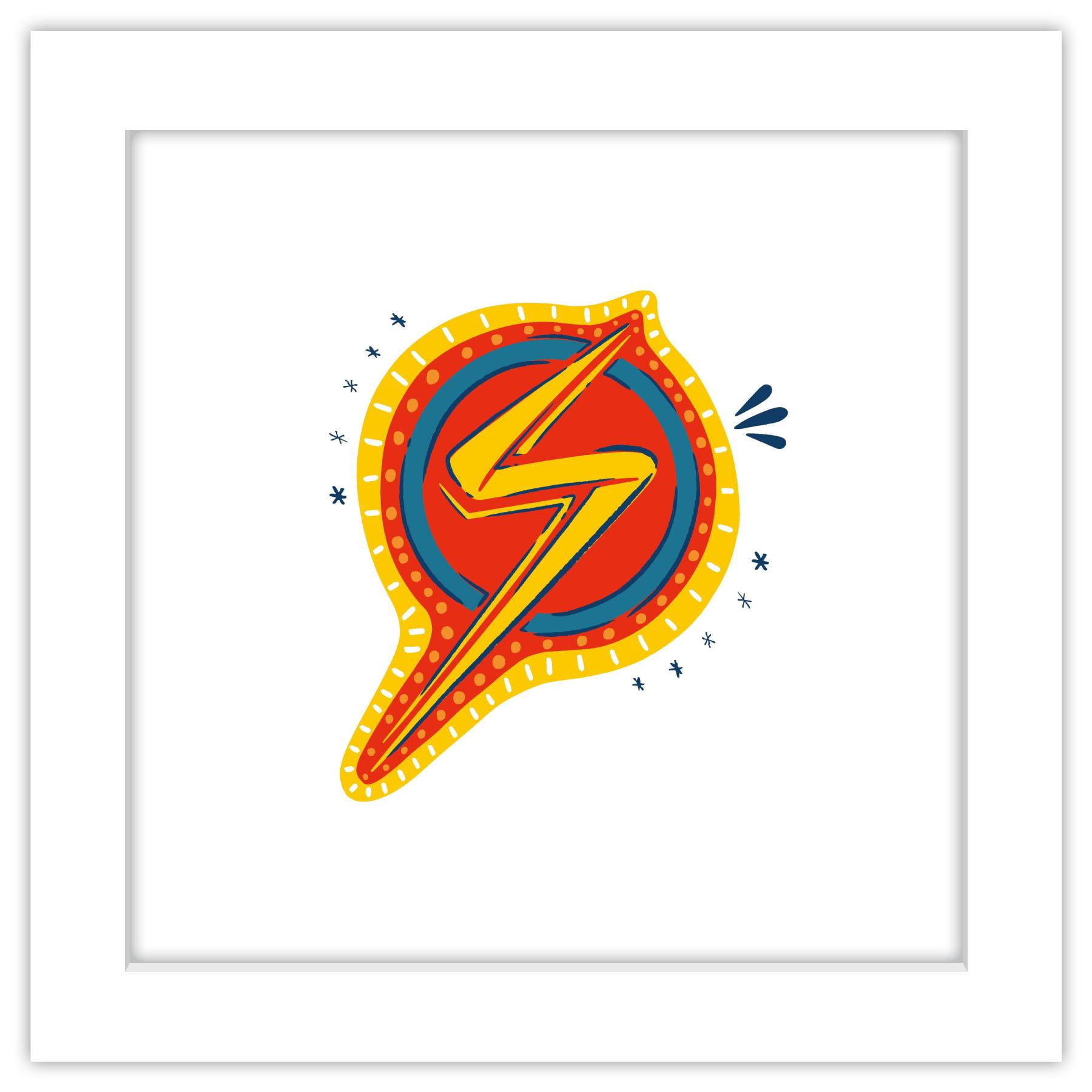 Gallery Pops Marvel Ms. Marvel - Vibrant Icon Wall Art, White Framed ...