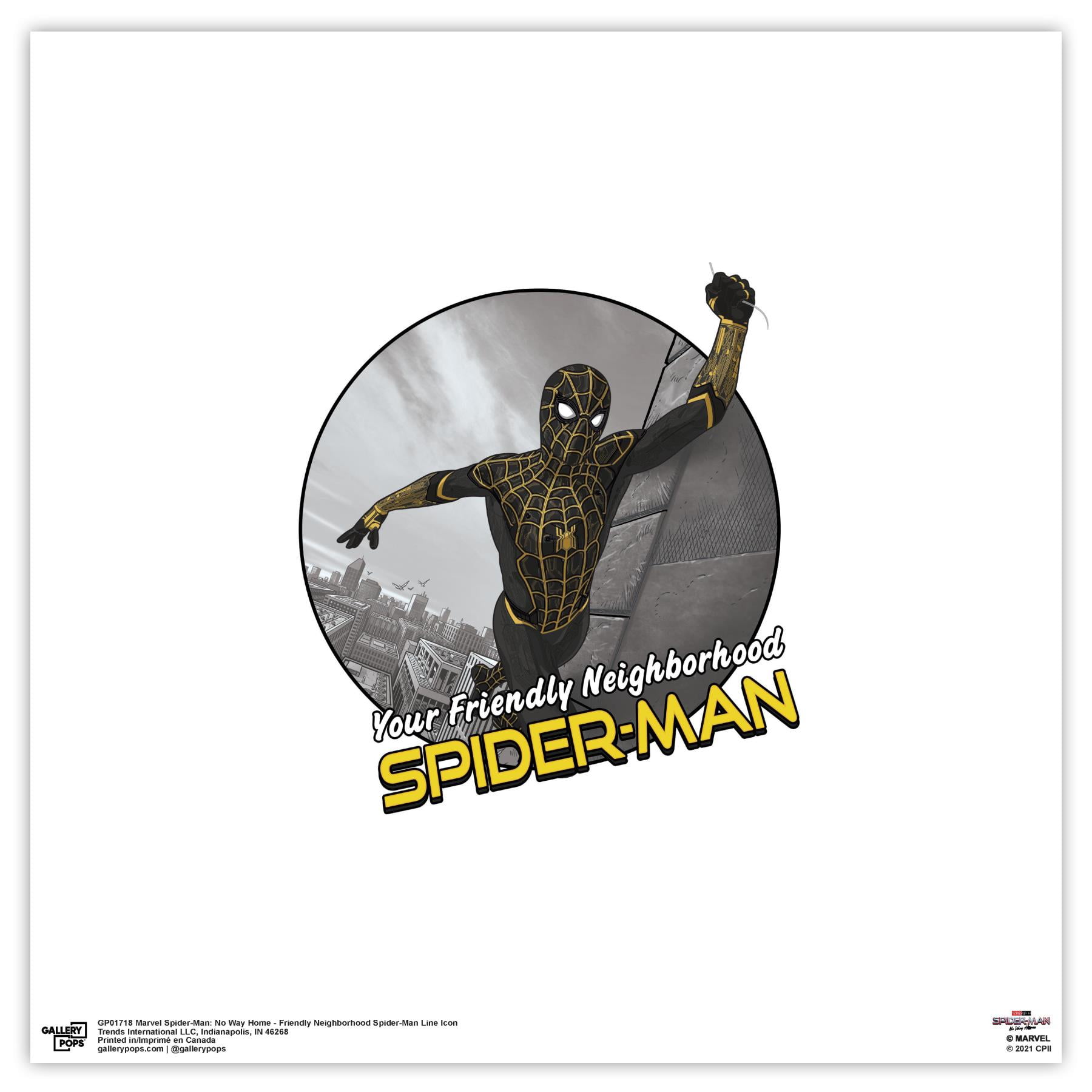 Gallery Pops Marvel Spider-Man: No Way Home - Spider-Man Line Icon Wall ...