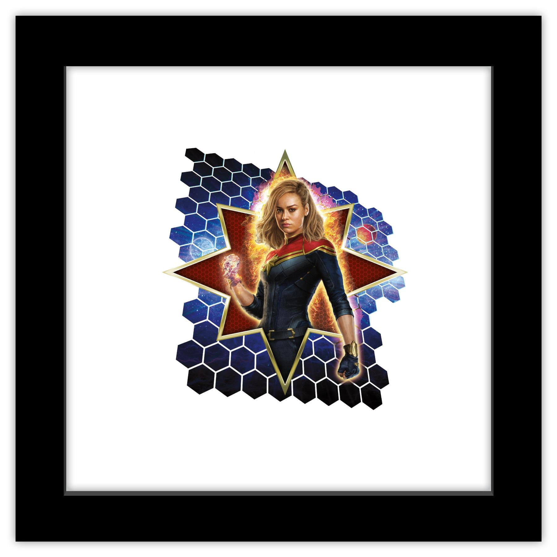Gallery Pops Marvel The Marvels - Captain Marvel Icon Wall Art, Black ...