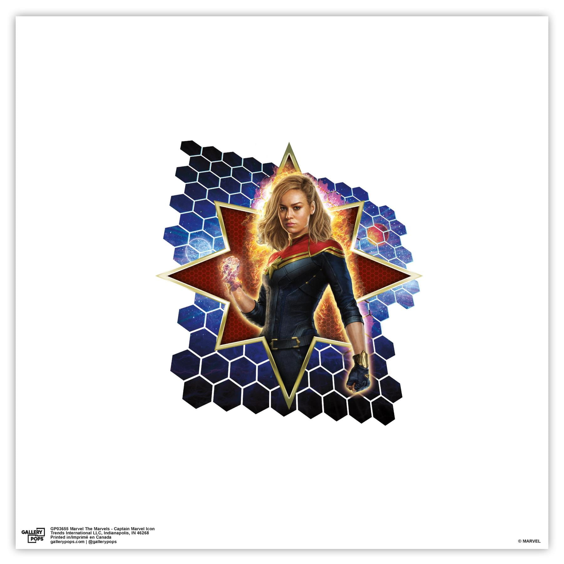 Gallery Pops Marvel The Marvels - Captain Marvel Icon Wall Art ...