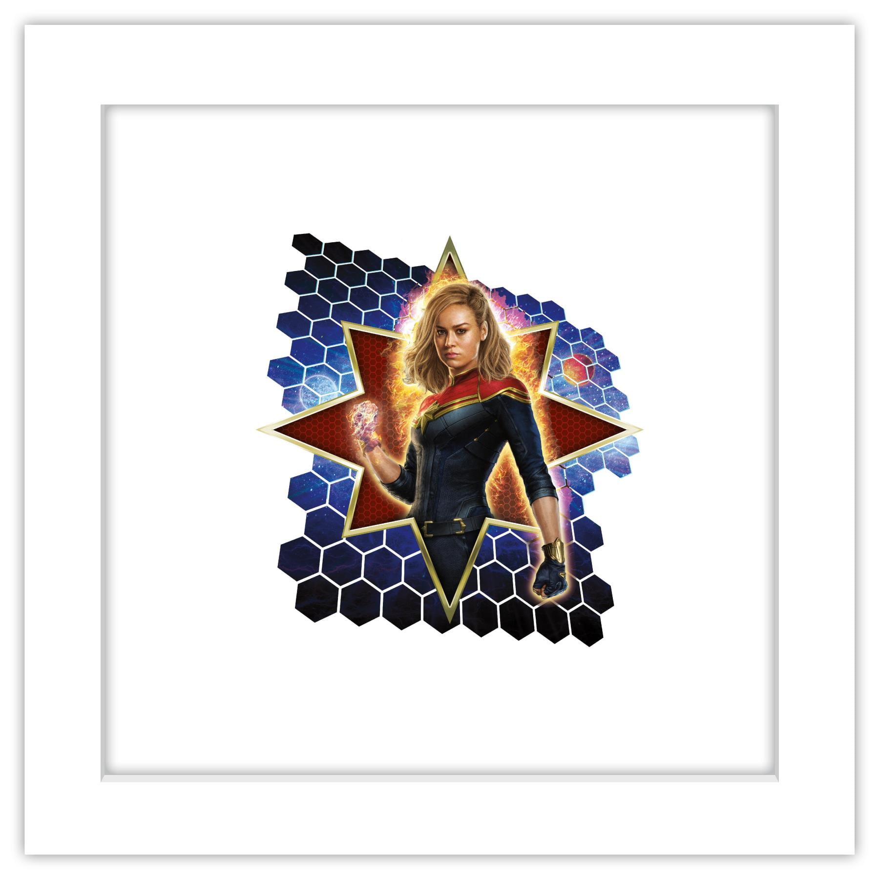 Gallery Pops Marvel The Marvels - Captain Marvel Icon Wall Art, White ...