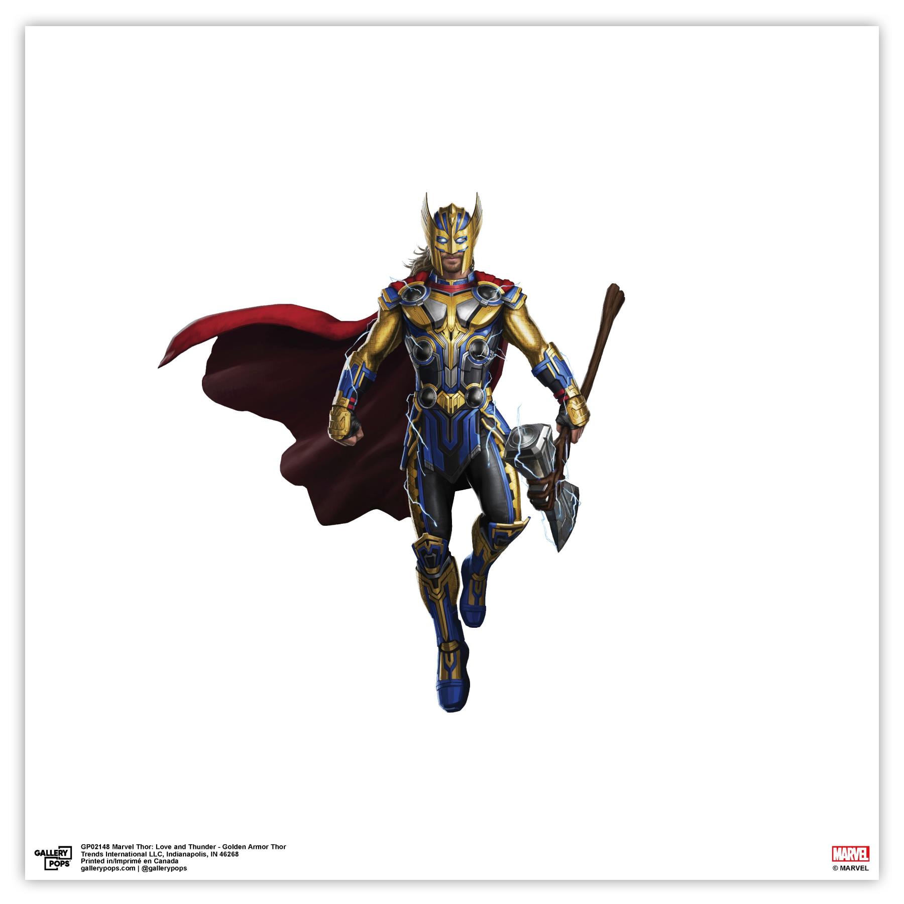 Gallery Pops Marvel Thor: Love and Thunder - Golden Armor Thor Wall Art ...