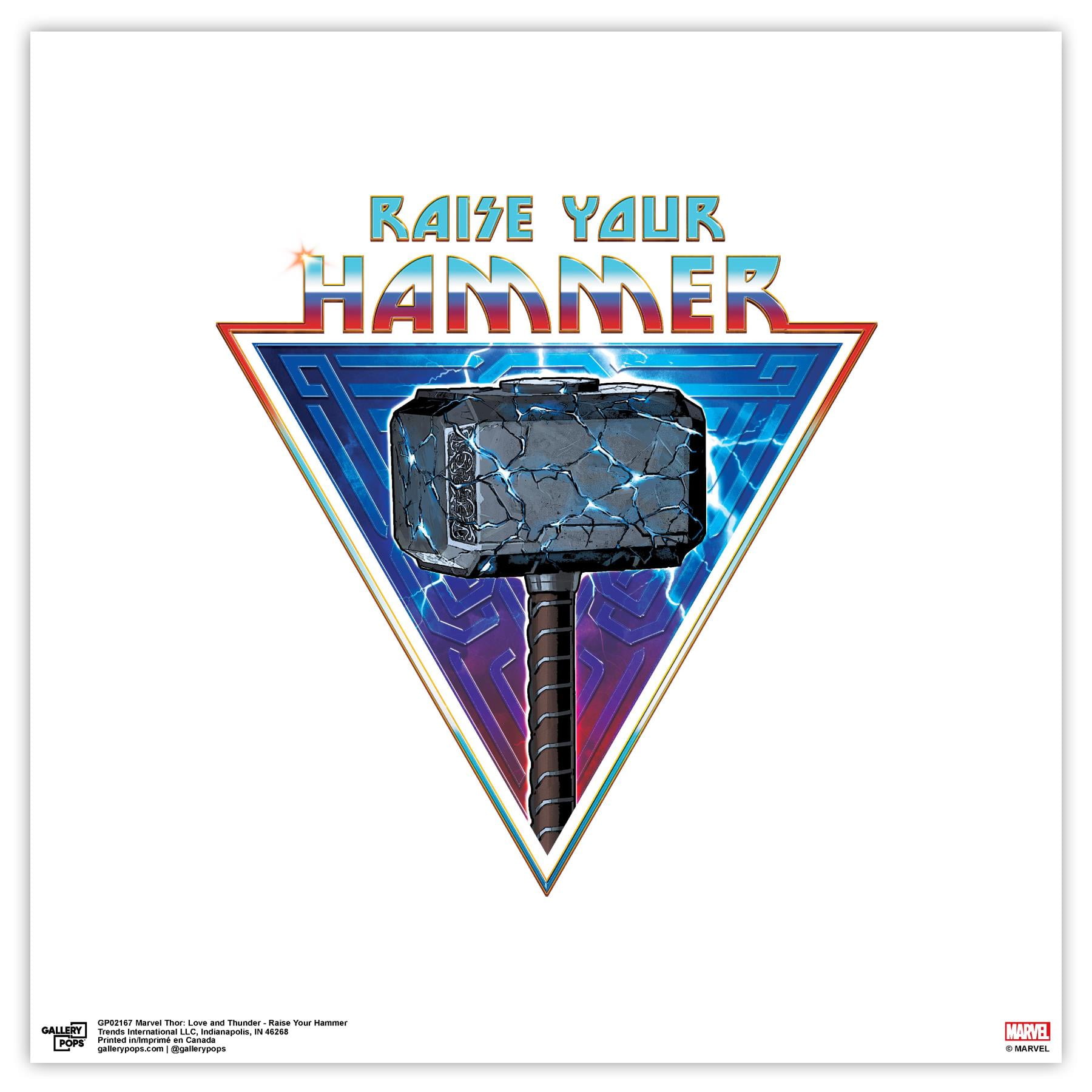 Gallery Pops Marvel Thor: Love and Thunder - Raise Your Hammer Wall Art ...