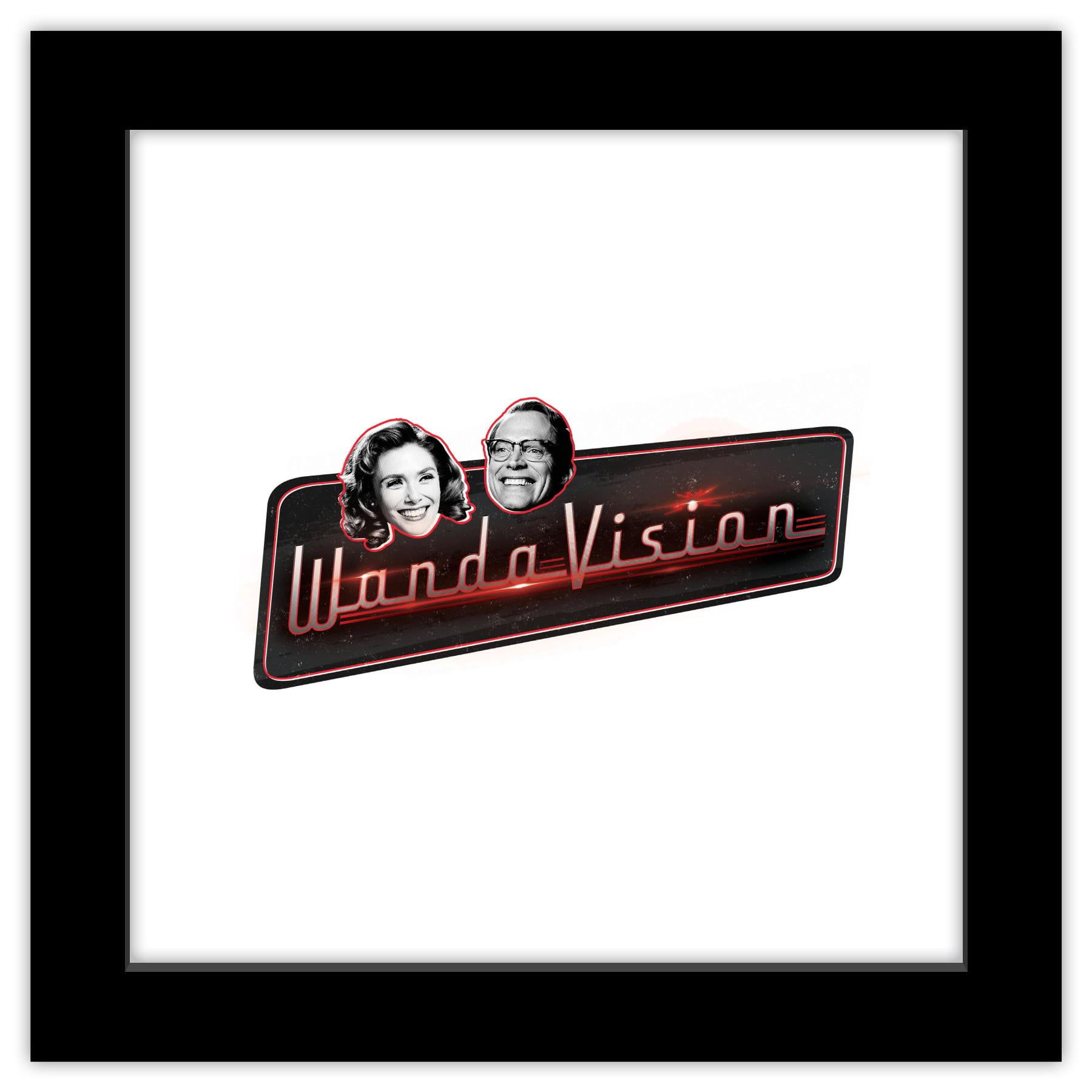Gallery Pops Marvel WandaVision - Text Logo Wall Art, Black Framed ...