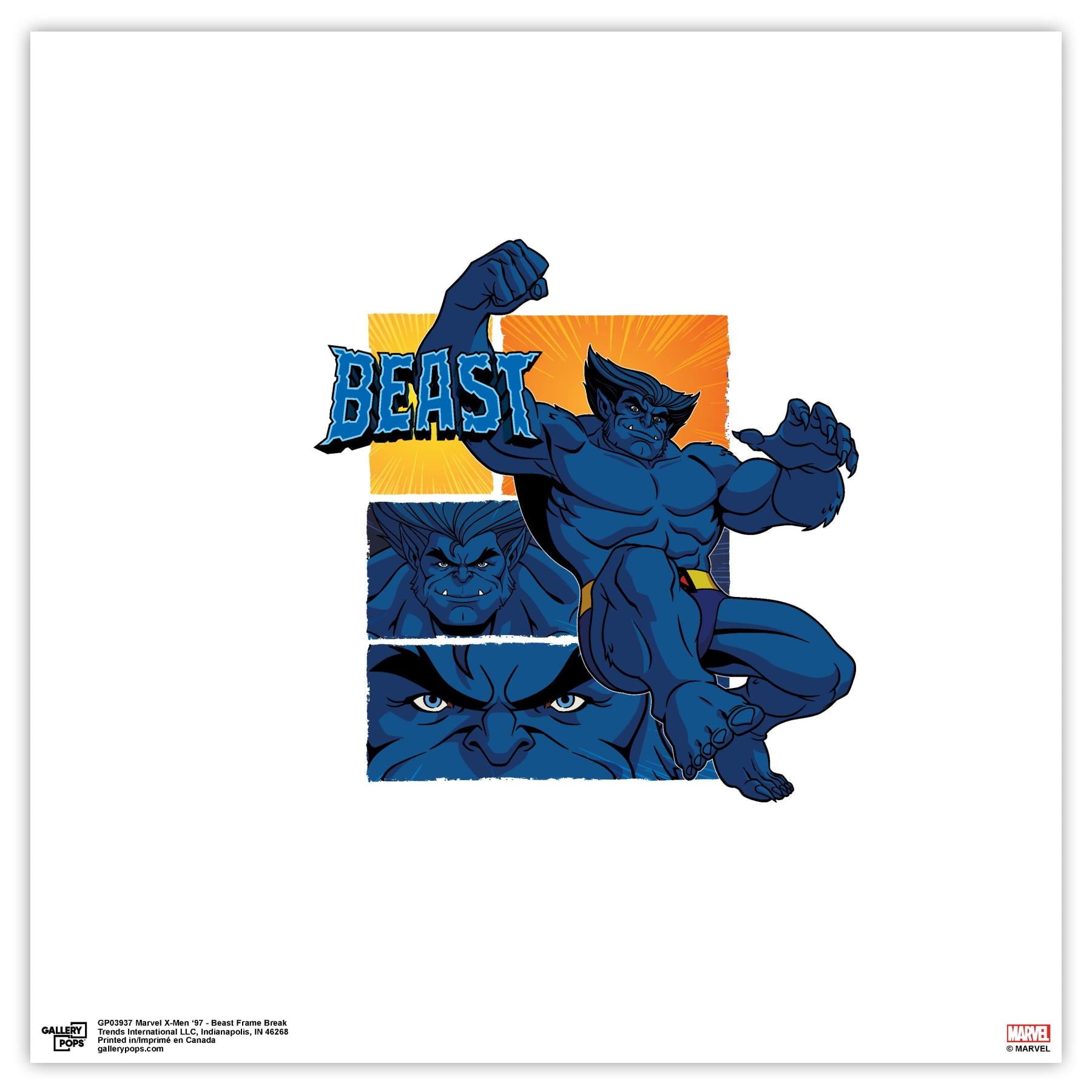 Gallery Pops Marvel X-Men '97 - Beast Frame Break Wall Art, Unframed ...