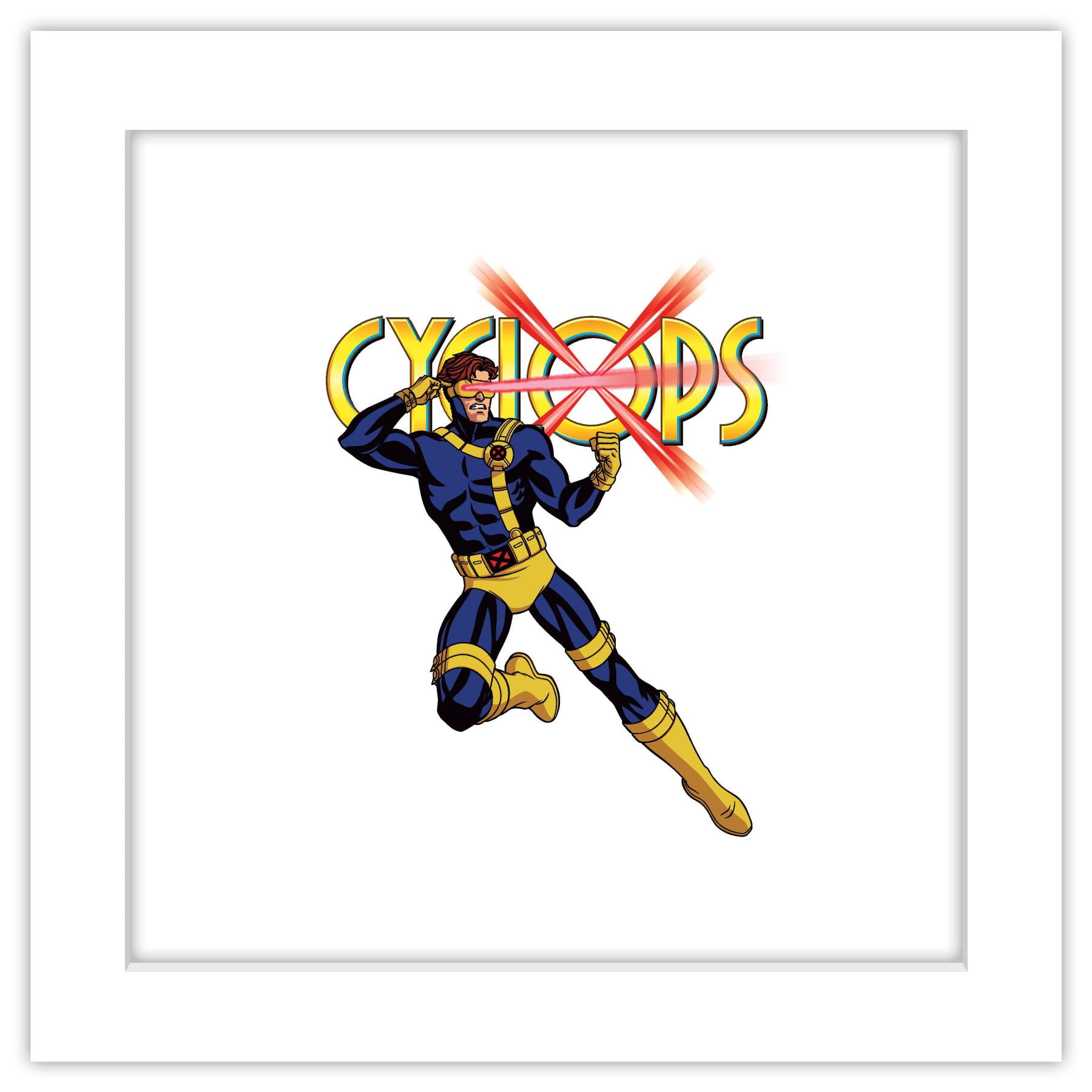 Gallery Pops Marvel X-Men '97 - Cyclops Badge Wall Art, White Framed ...
