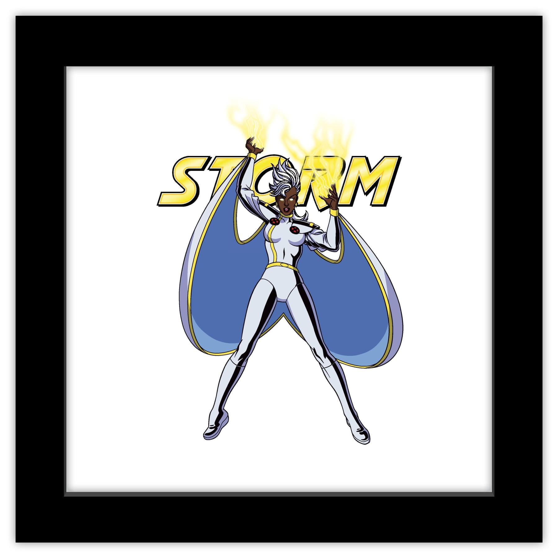 Gallery Pops Marvel X-Men '97 - Storm Badge Wall Art, Black Framed ...